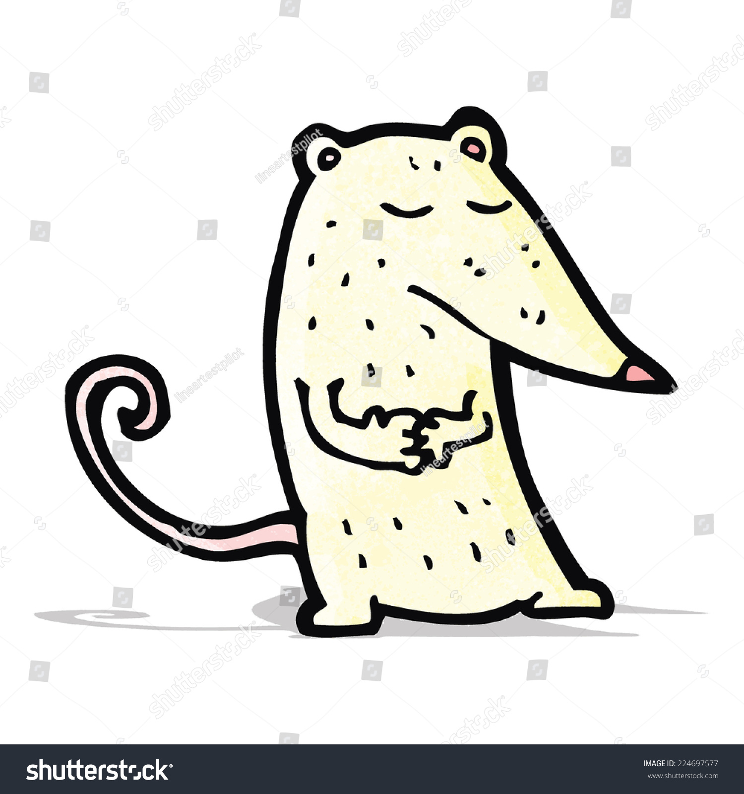 Cartoon White Lab Rat Stock Vector (Royalty Free) 224697577 | Shutterstock