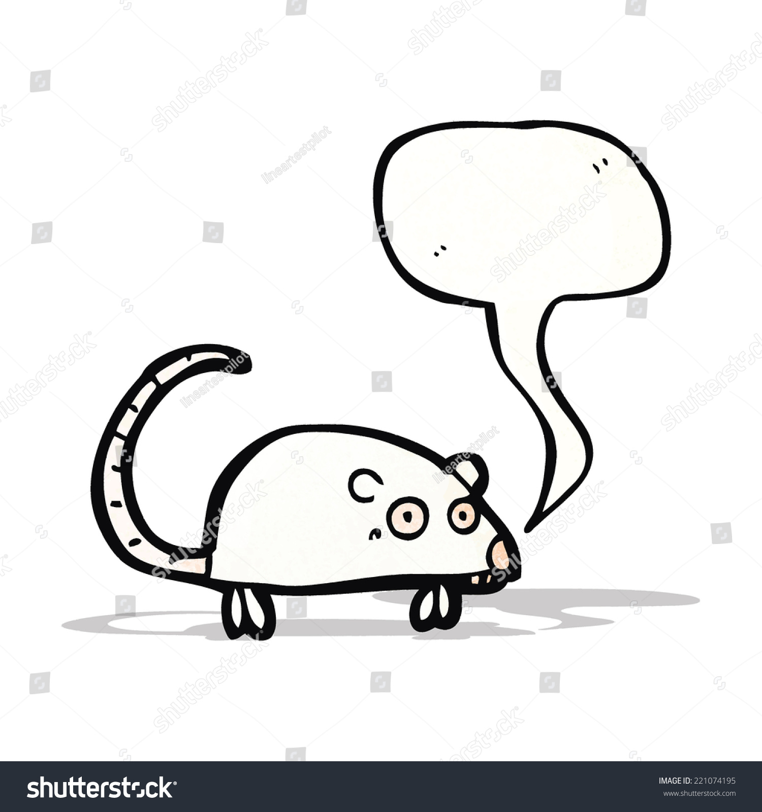 Cartoon White Mouse Stock Vector (Royalty Free) 221074195