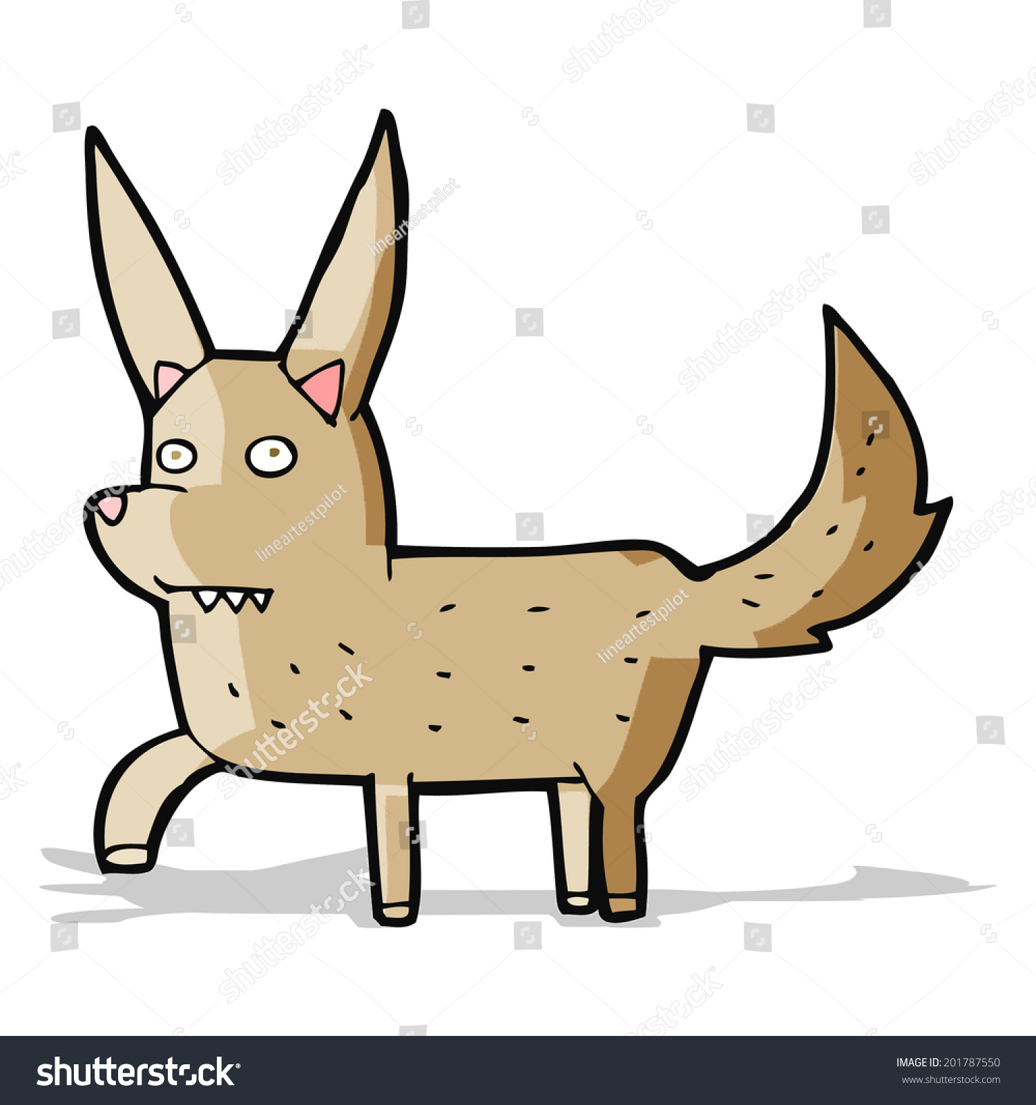 Cartoon Wild Dog Stock Vector (Royalty Free) 201787550