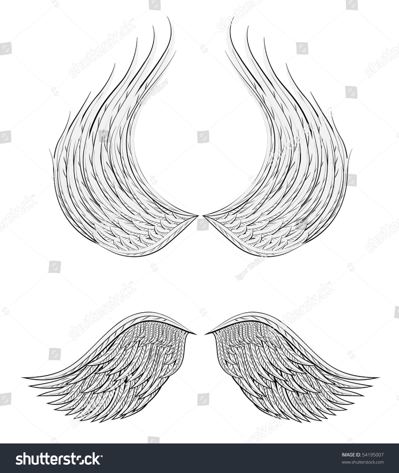 Cartoon Wings Design Stock Vector (Royalty Free) 54195007 | Shutterstock