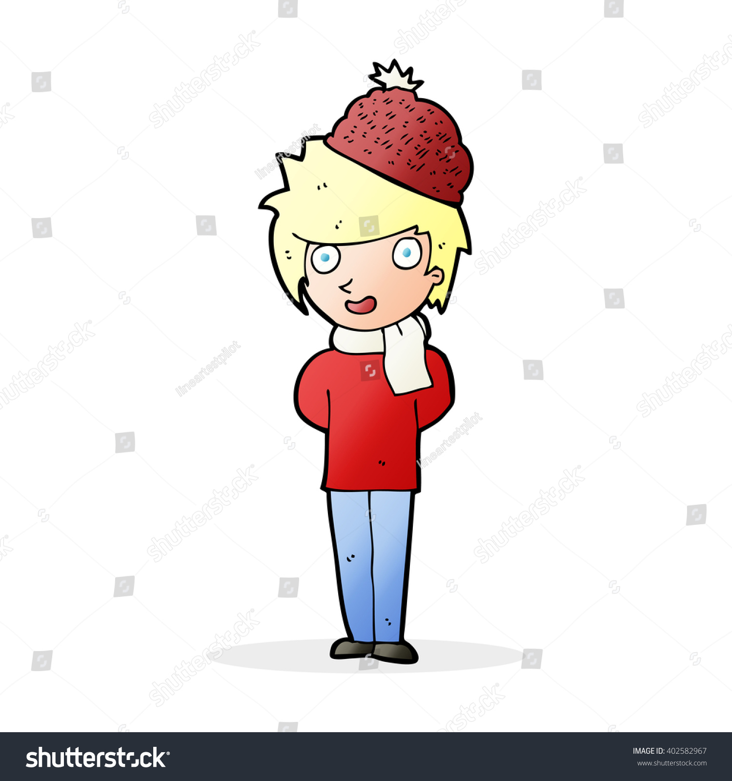 Cartoon Winter Man Stock Vector (Royalty Free) 402582967 | Shutterstock