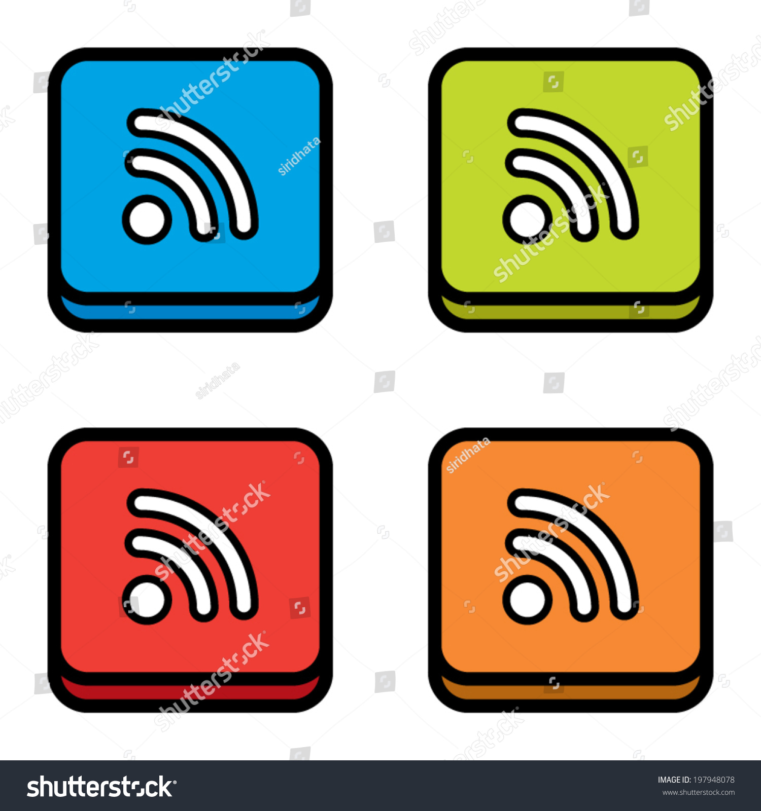 Cartoon Wireless Connection Icons Stock Vector (Royalty Free) 197948078