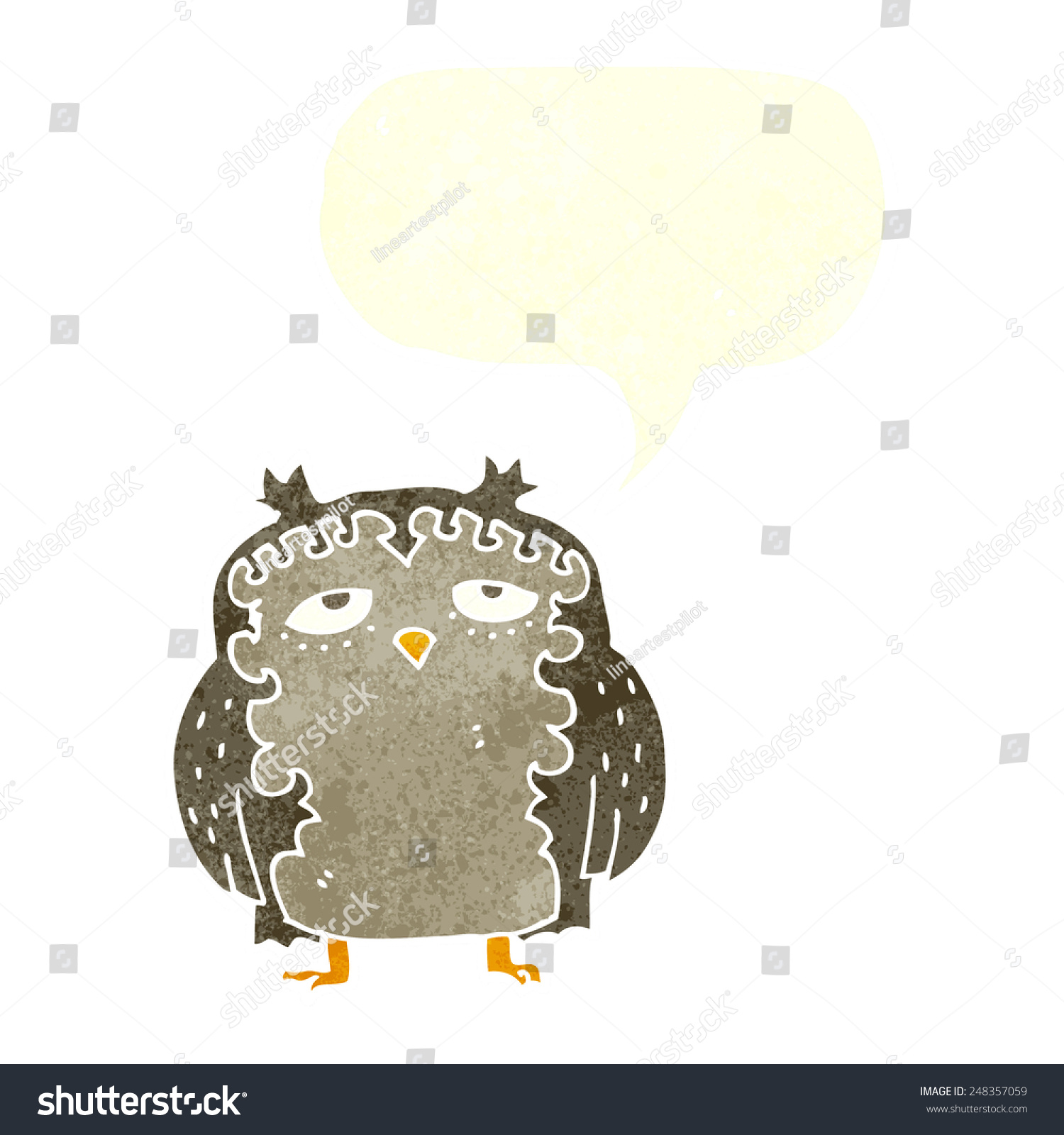 Cartoon Wise Old Owl Stock Vector (Royalty Free) 248357059 | Shutterstock