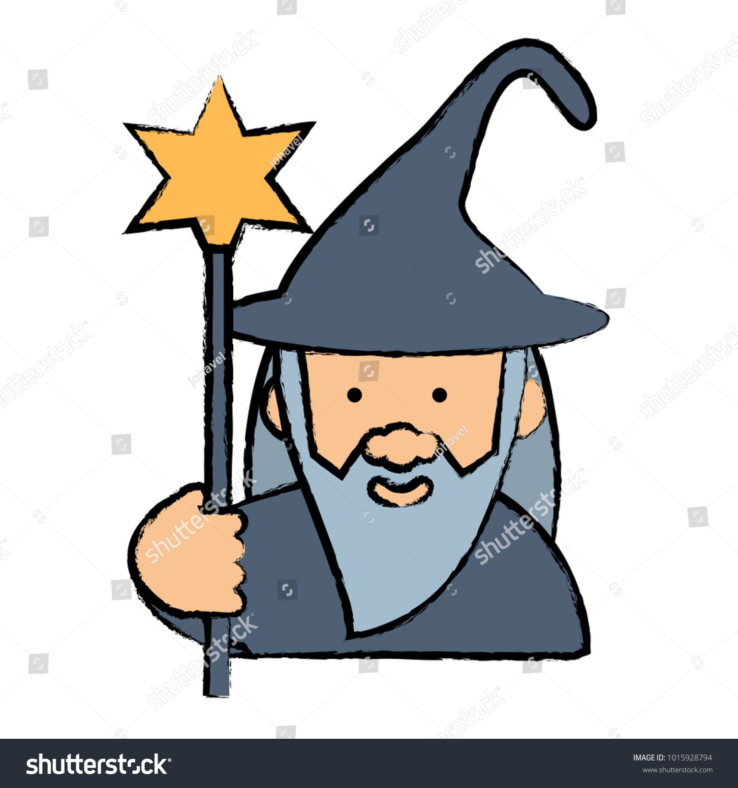 Cartoon Wizard Icon Image Stock Vector (Royalty Free) 1015928794 ...