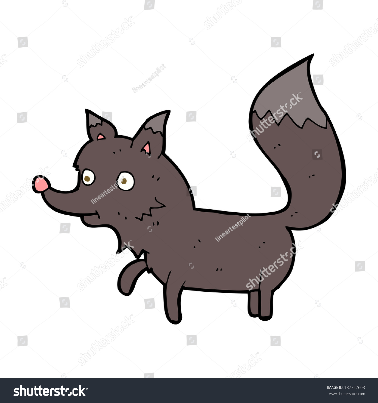 Cartoon Wolf Cub Stock Vector (Royalty Free) 187727603 | Shutterstock
