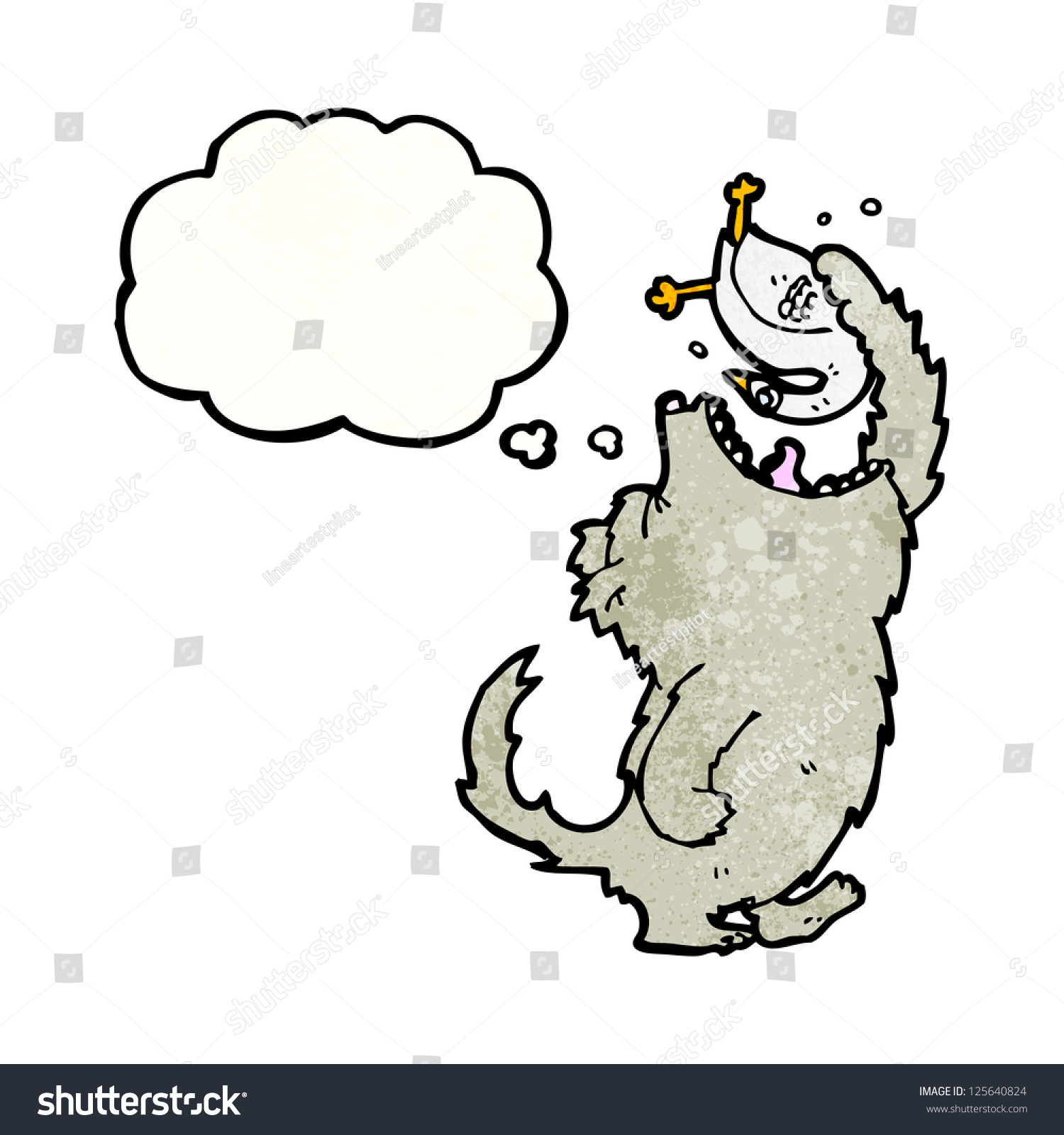 Cartoon Wolf Eating Goose Stock Vector (Royalty Free) 125640824 ...