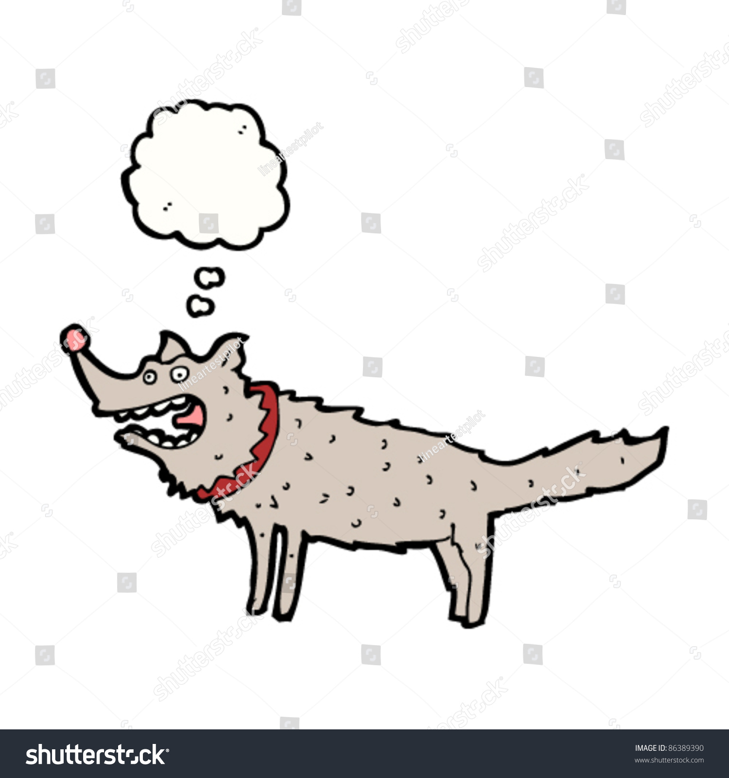 Vektor Stok Cartoon Wolf Collar (Tanpa Royalti) 86389390 | Shutterstock
