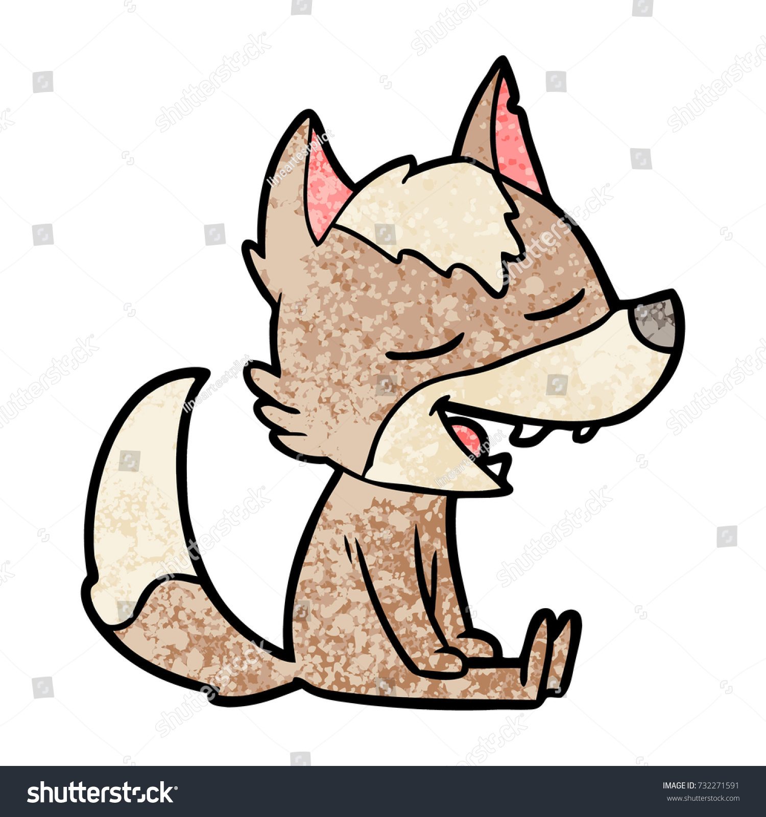 Cartoon Wolf Laughing Stock Vector (Royalty Free) 732271591 | Shutterstock