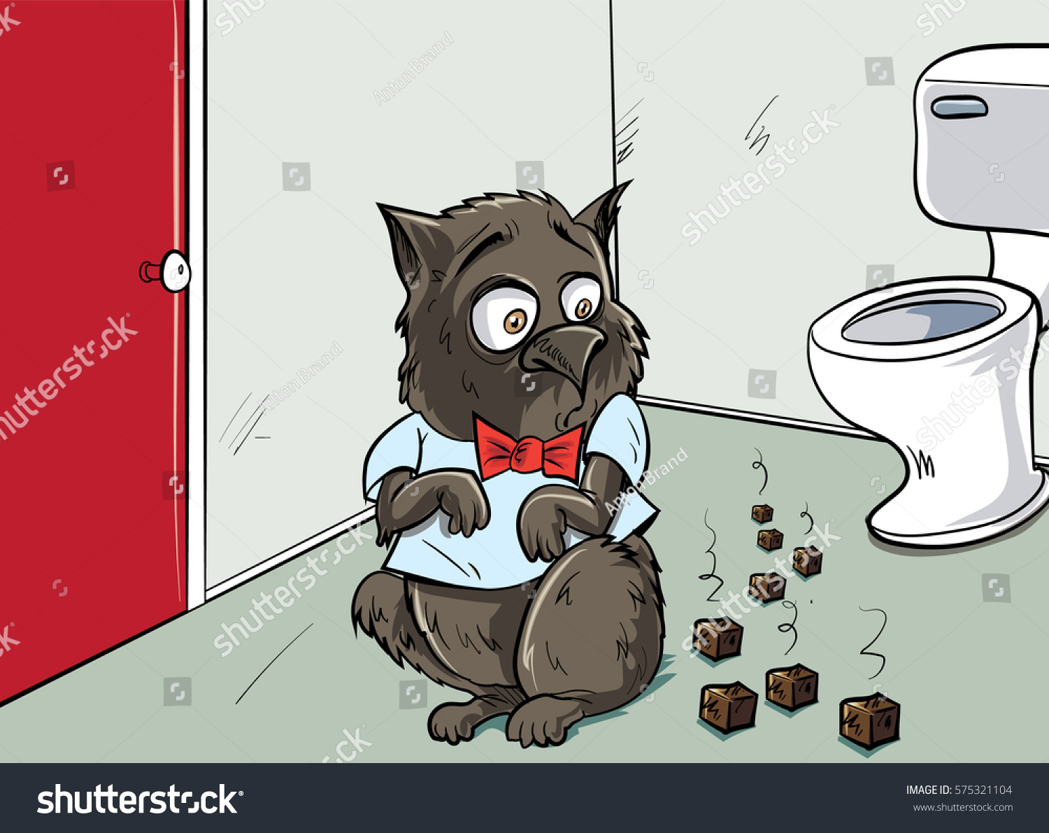 Cartoon Wombat Square Poo: เวกเตอร์สต็อก (ปลอดค่าลิขสิทธิ์) 575321104