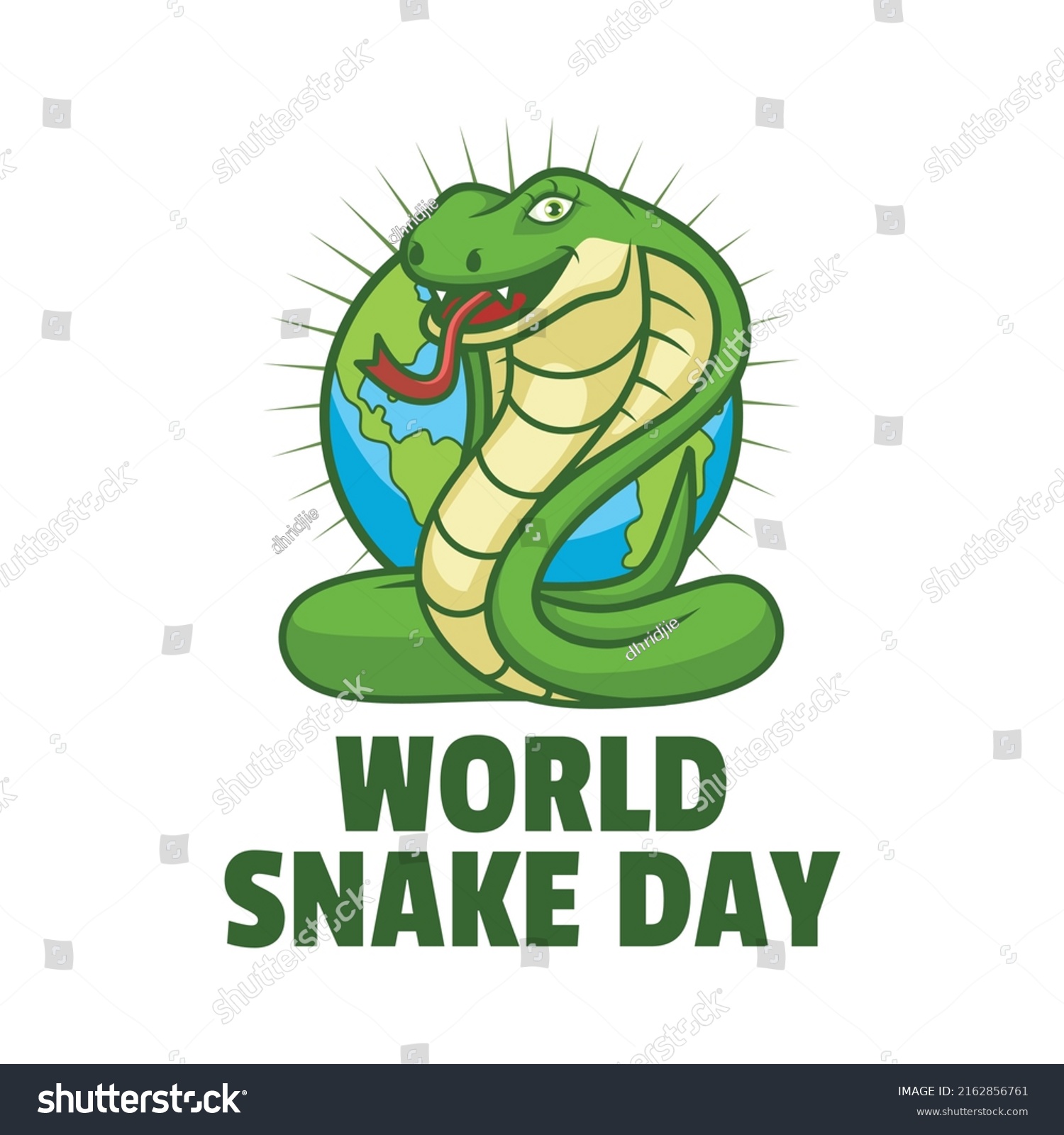 Cartoon World Snake Day Design Vector Stock Vector (Royalty Free ...