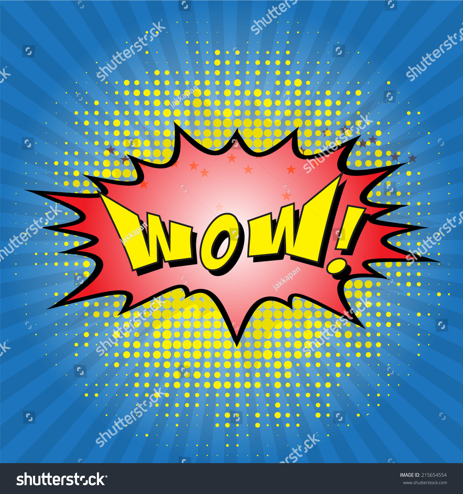 Cartoon Wow Explosion Comic Speech Bubble Stock Vector (Royalty Free ...
