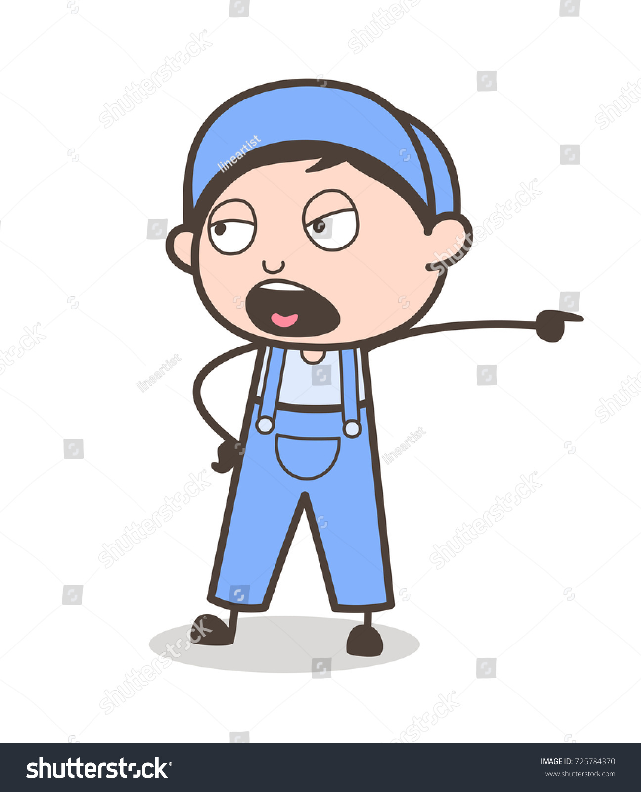 Cartoon Young Boy Shouting Expression Vector: Stock-Vektorgrafik ...