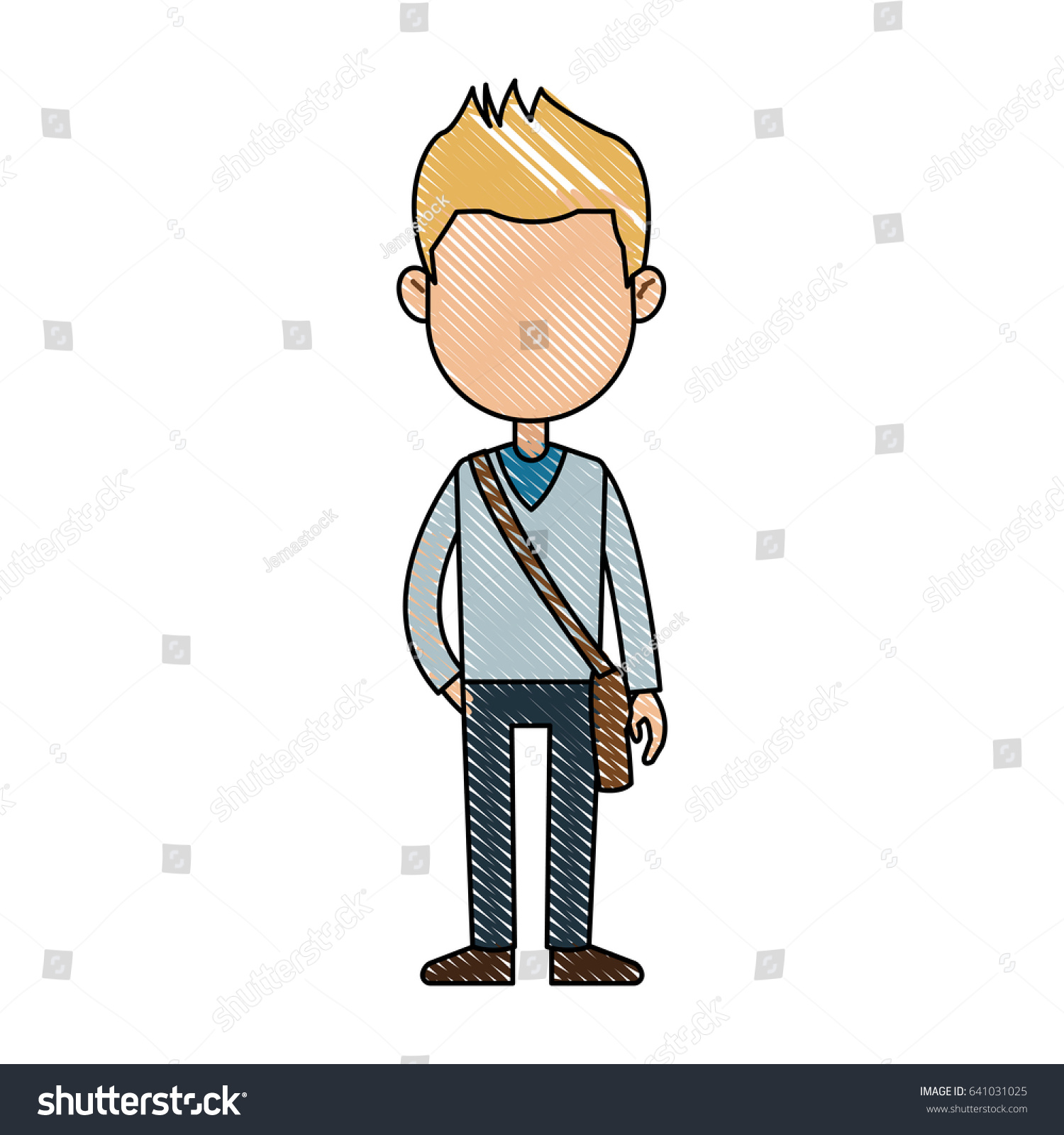Cartoon Young Boy Student Avatar: เวกเตอร์สต็อก (ปลอดค่าลิขสิทธิ์ ...