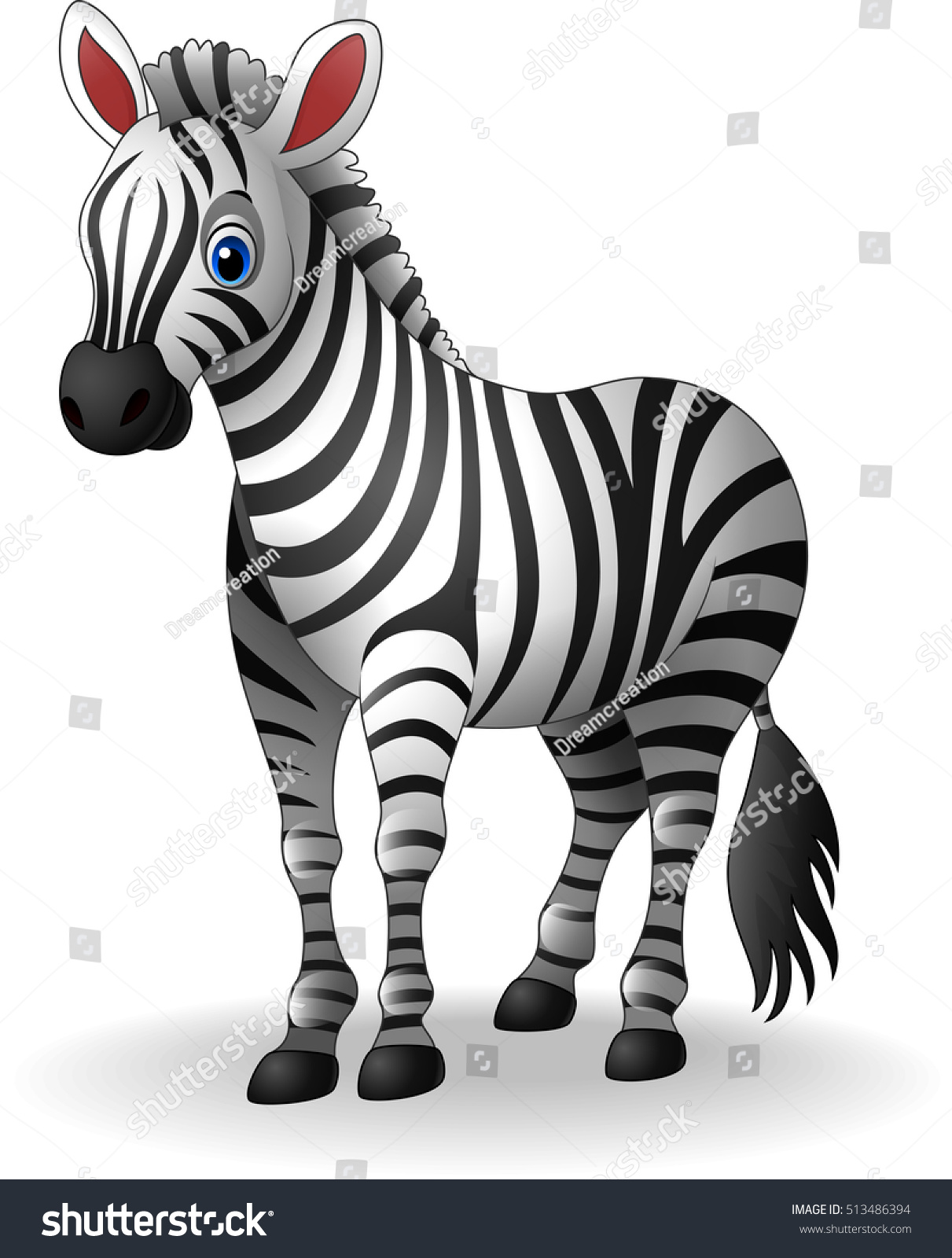 Cartoon Zebra Stock Vector (Royalty Free) 513486394 | Shutterstock