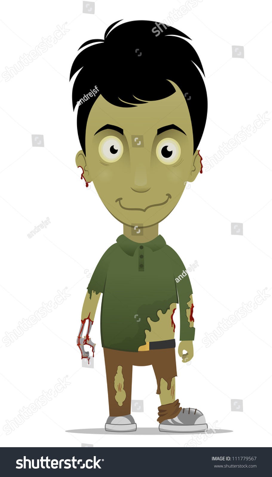 Cartoon Zombie Stock Vector (Royalty Free) 111779567 | Shutterstock