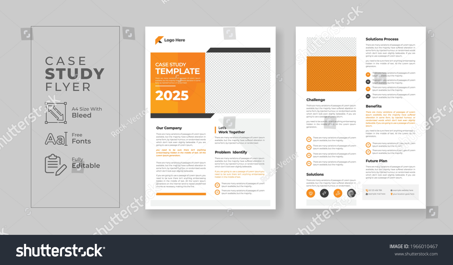 Case Study Flyer Design Business Case Stock Vector (Royalty Free ...