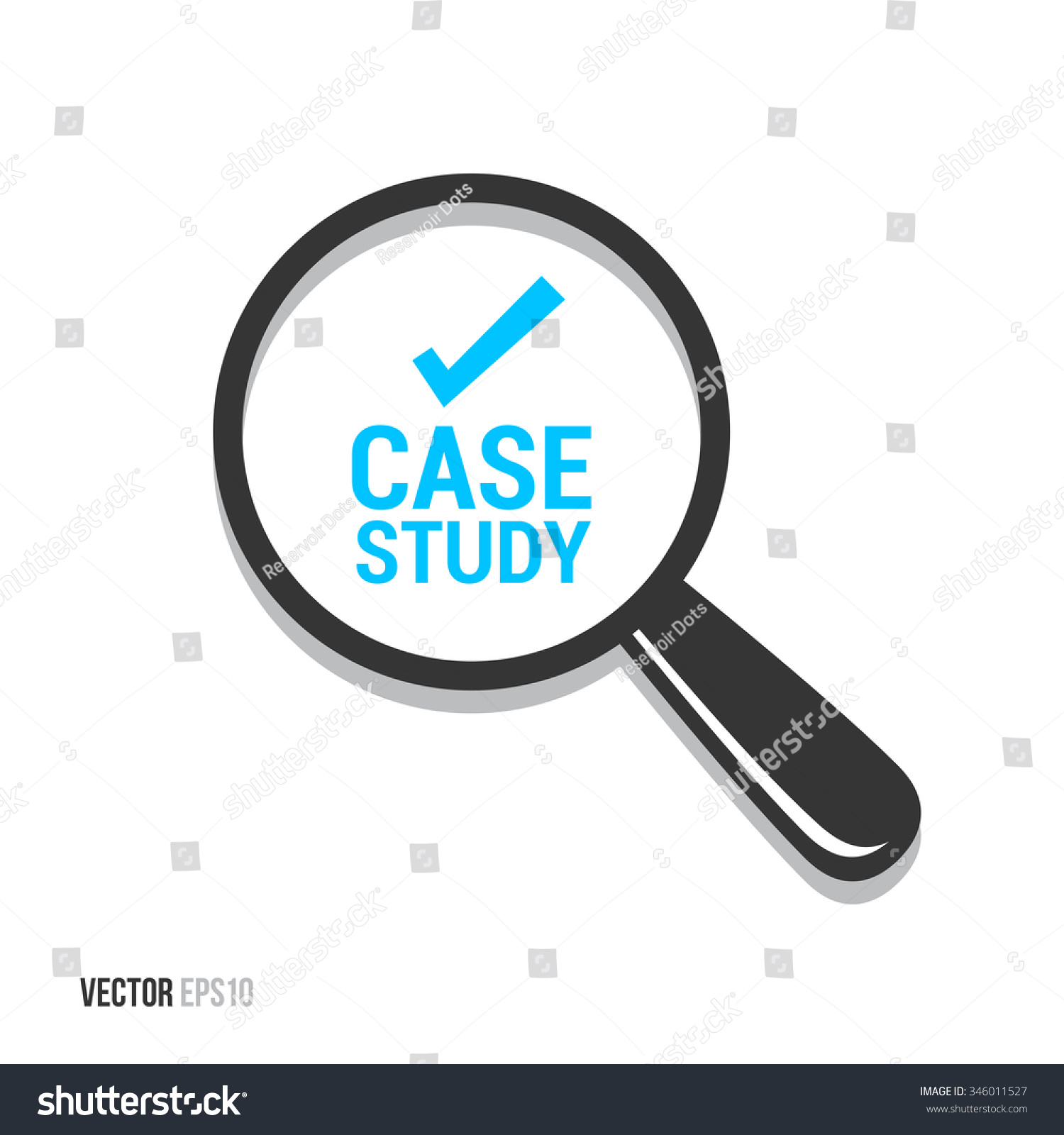 Case Study Magnifying Glass Stock Vector (Royalty Free) 346011527 ...