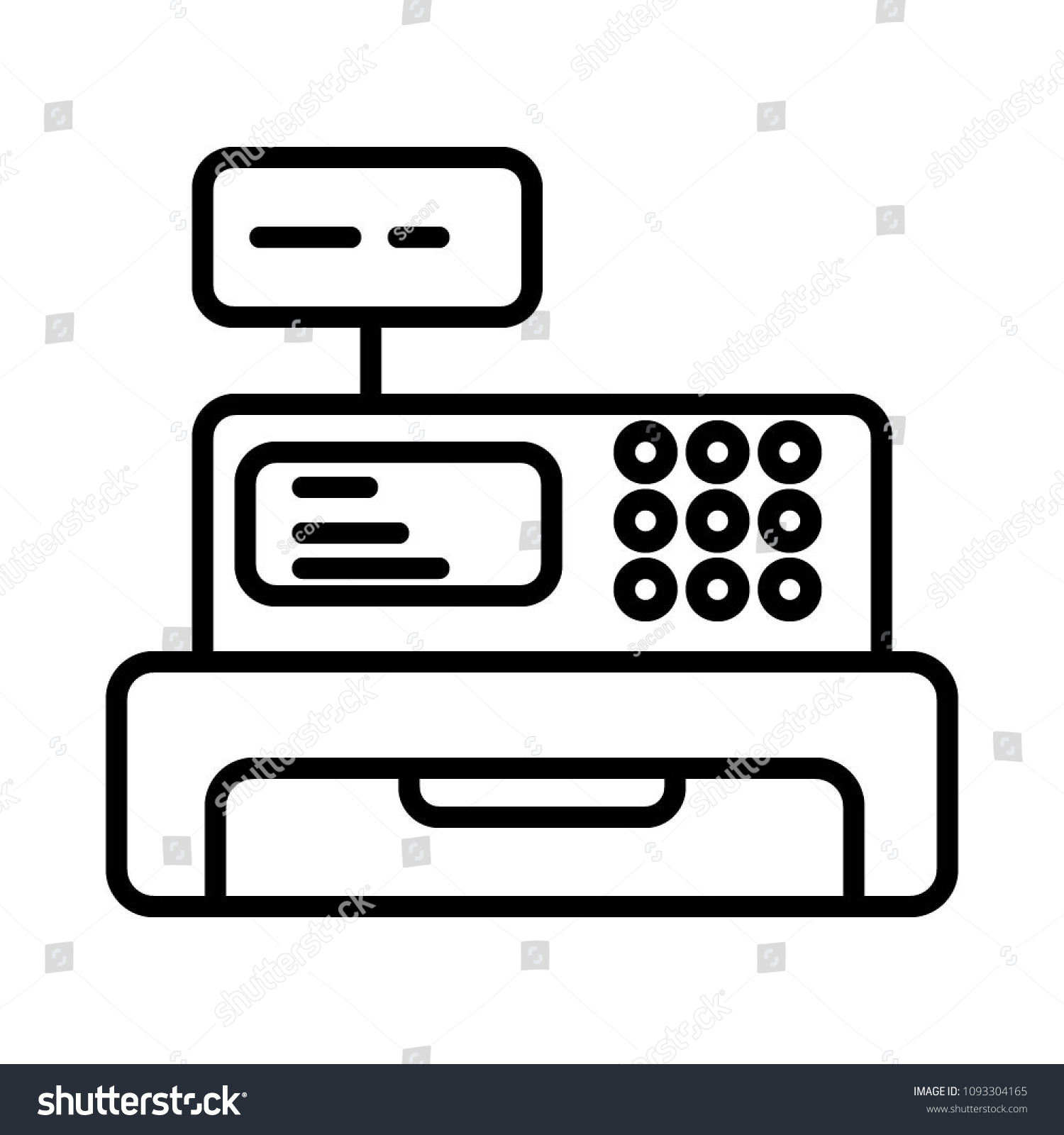 Cash Box Icon Stock Vector (Royalty Free) 1093304165 | Shutterstock