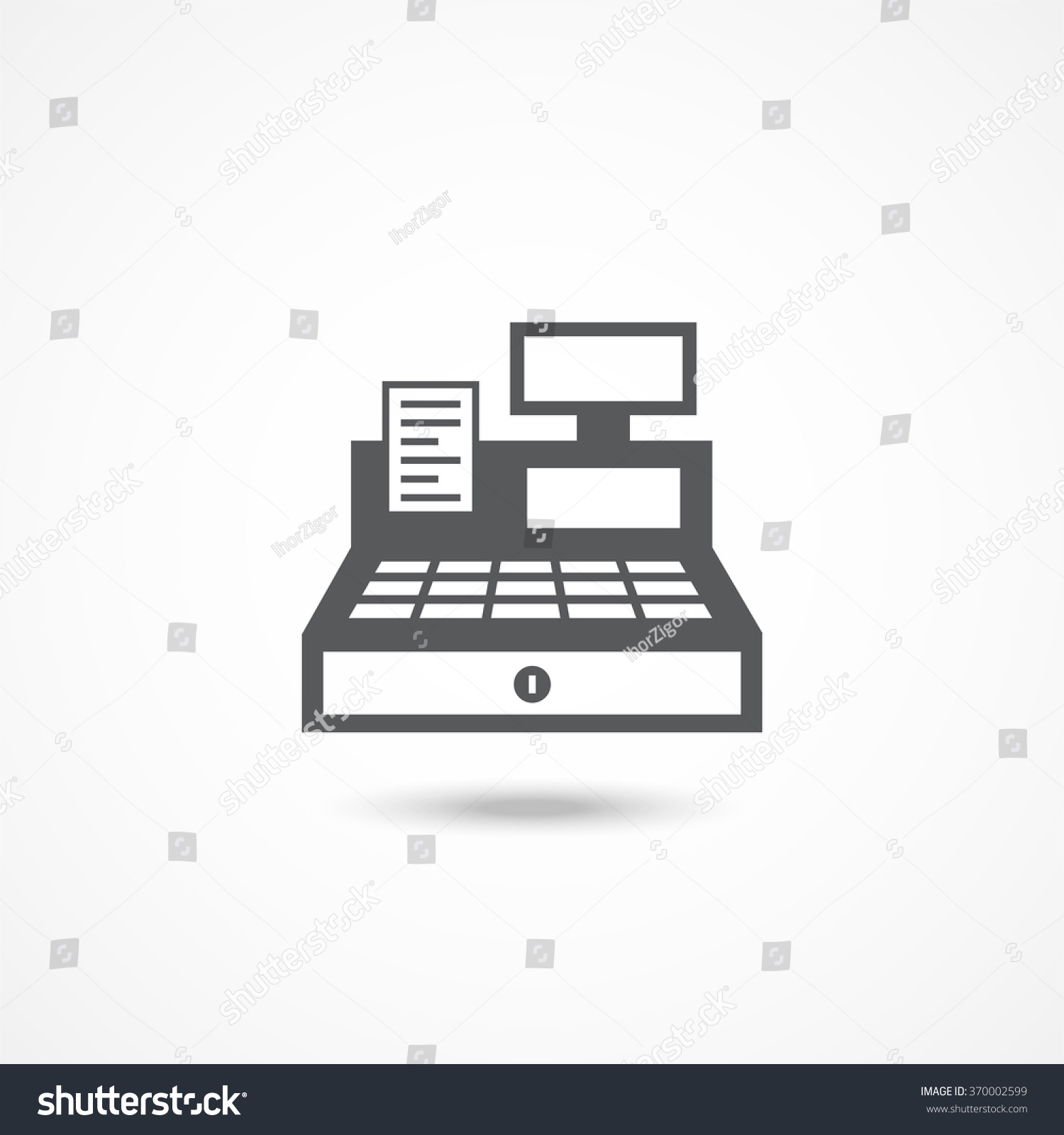 Cash Register Icon Stock Vector (Royalty Free) 370002599