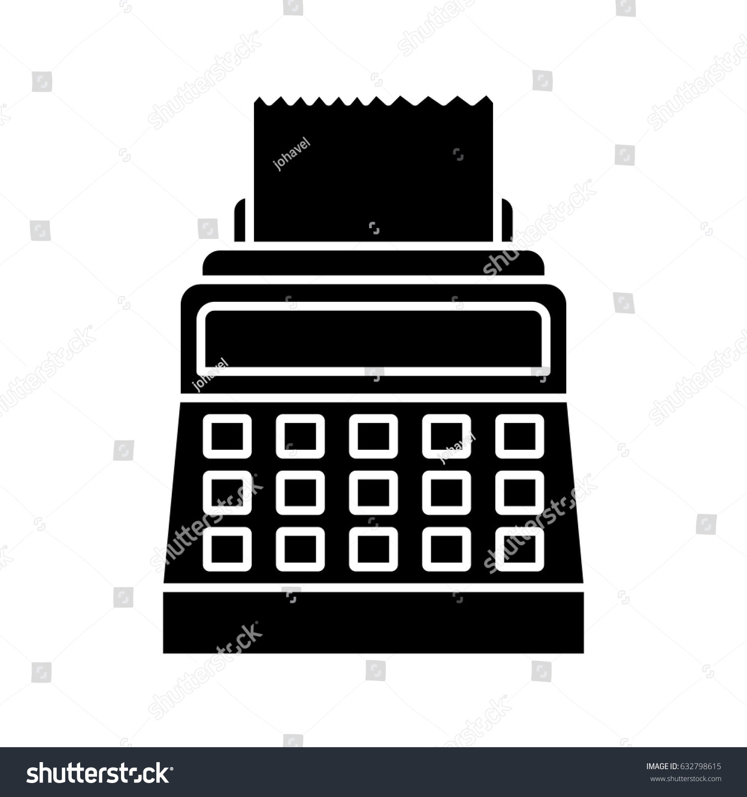 Cash Register Icon Stock Vector (Royalty Free) 632798615 | Shutterstock