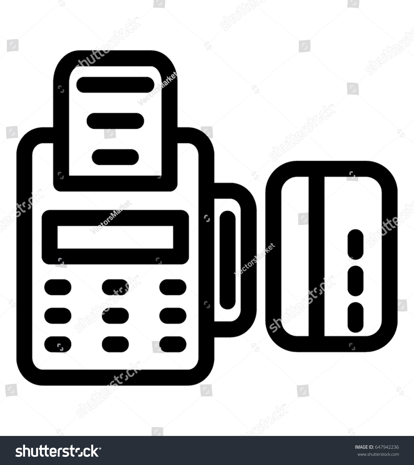 Cash Register Vector Icon Stock Vector (Royalty Free) 647942236
