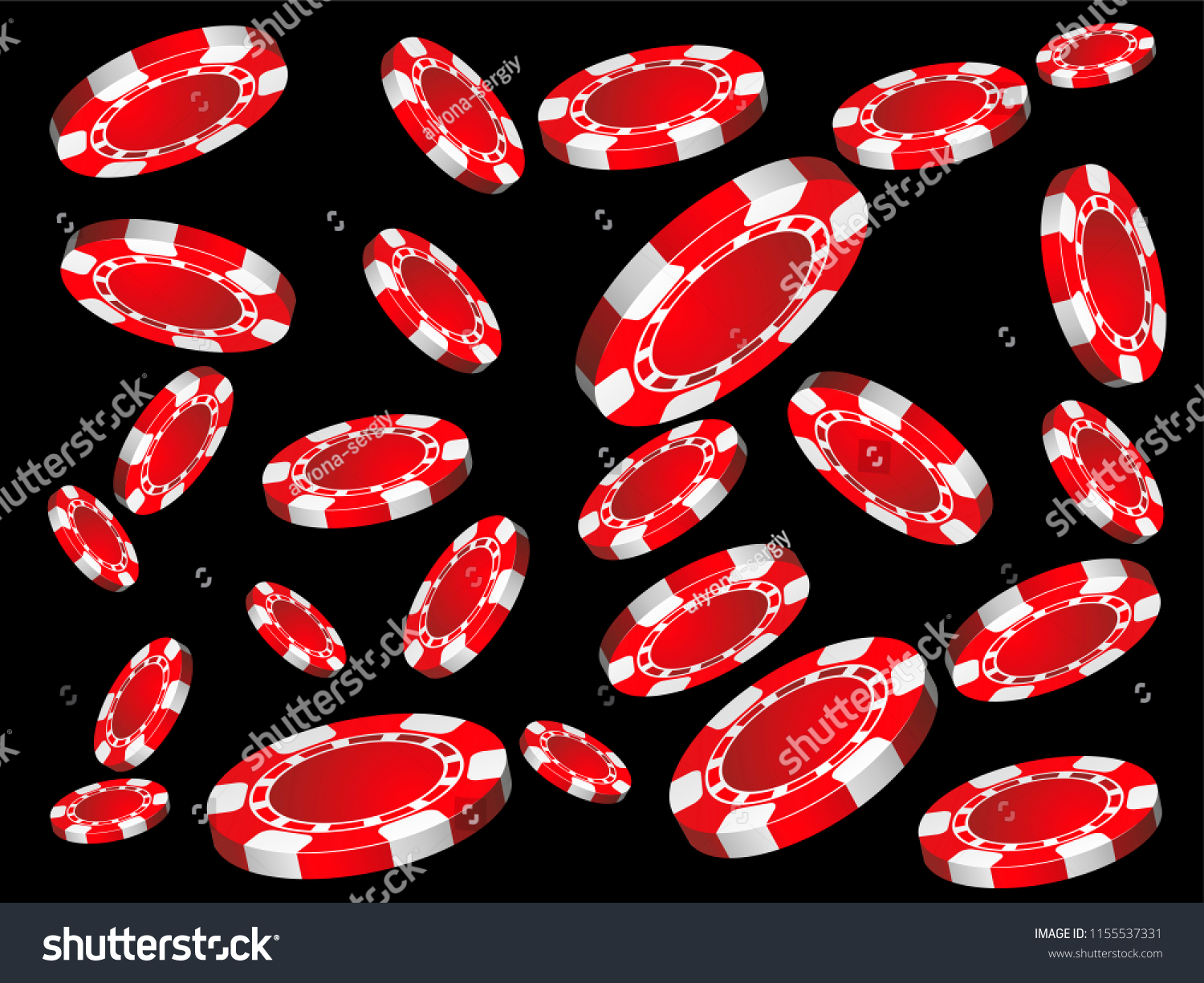 Casino Chips Falling Down Playing Chips: vector de stock (libre de ...