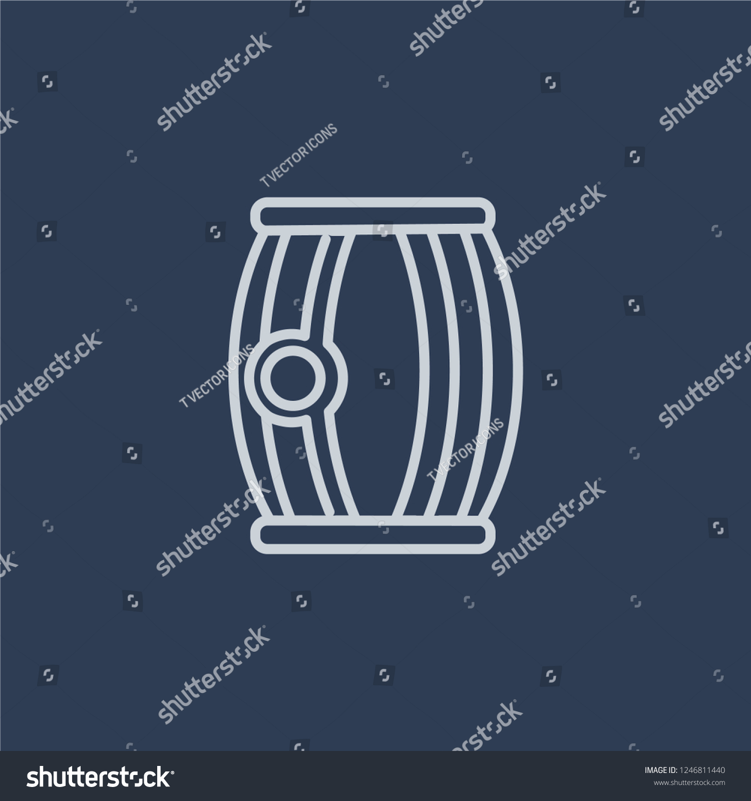 Cask Icon Cask Linear Design Concept Stock Vector (Royalty Free ...