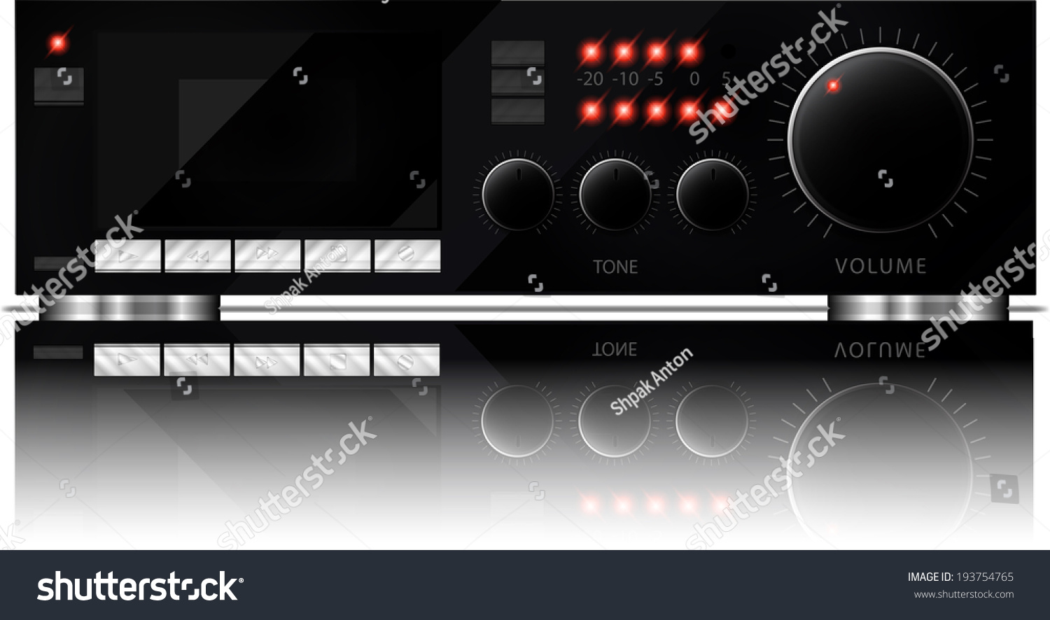 Cassette Deck Realistic Vector Illustration Stock Vector (Royalty Free ...