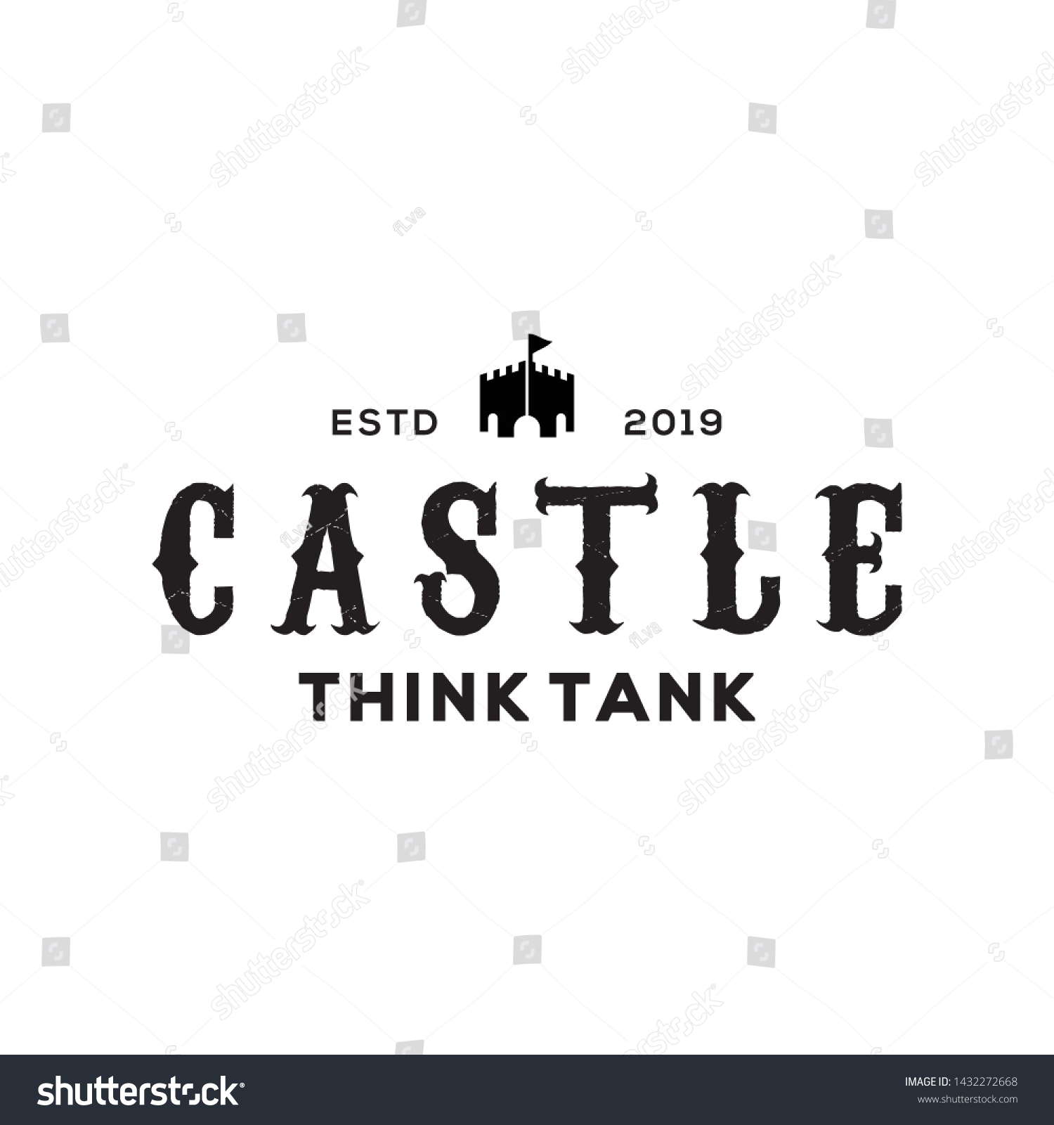 Caste Concept Logo Design Template Stock Vector (Royalty Free ...