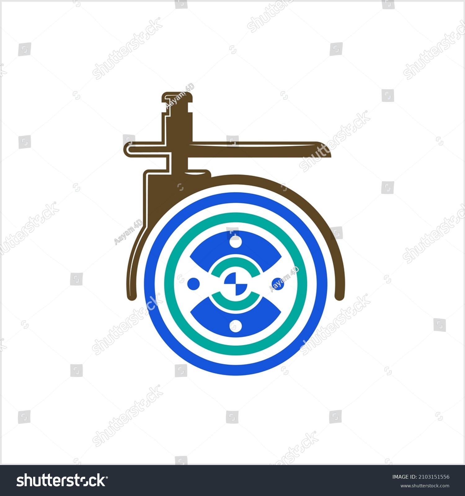 Caster Wheel Icon Vector Art Illustration Stock Vector (Royalty Free ...