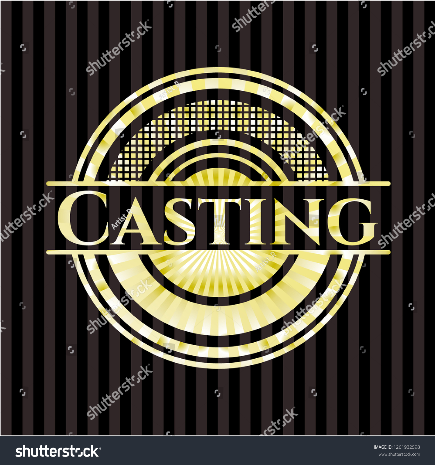 Casting Gold Emblem Stock Vector (Royalty Free) 1261932598 | Shutterstock