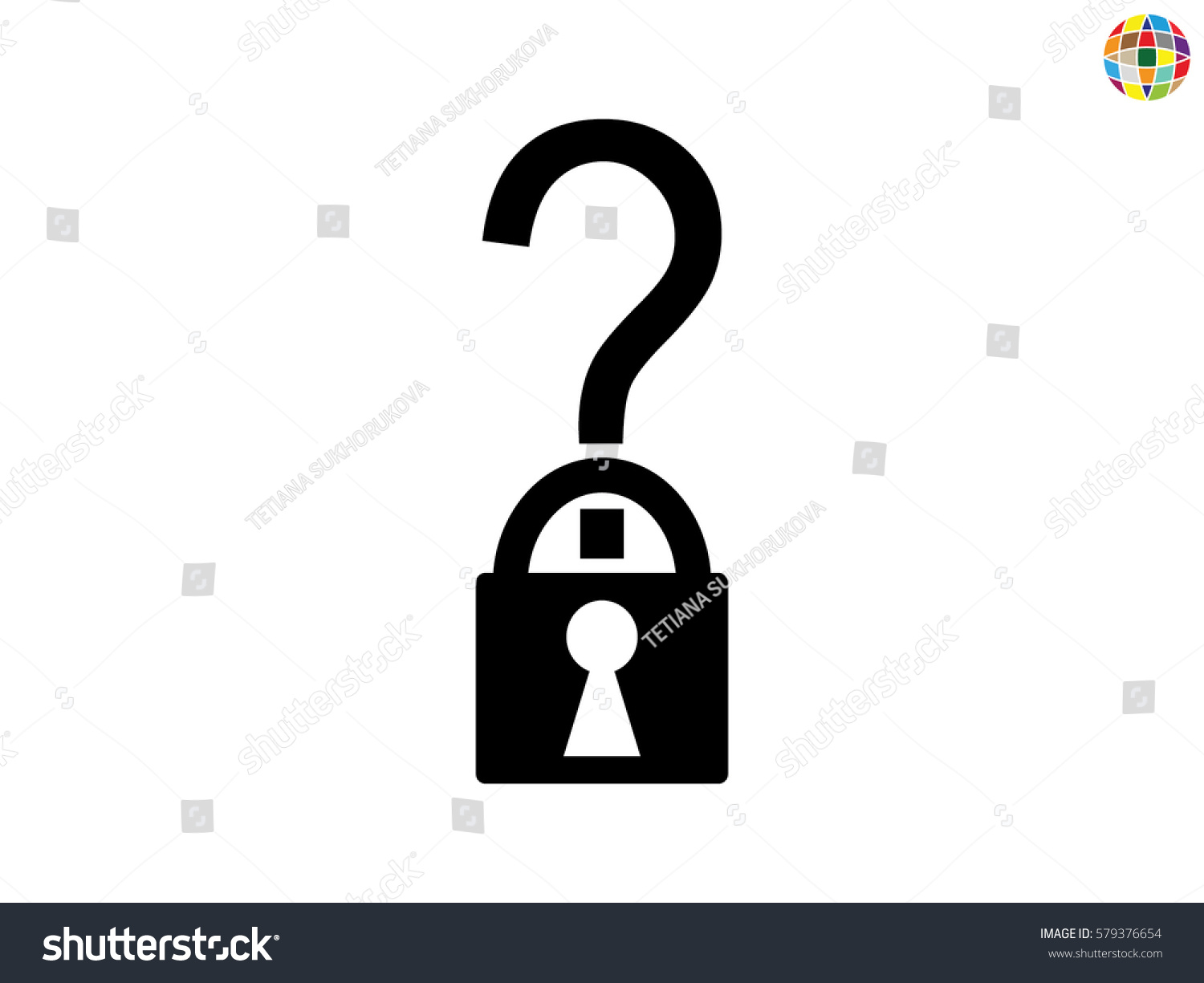 Castle Question Mark Icon Vector Illustration Stock Vector (Royalty ...