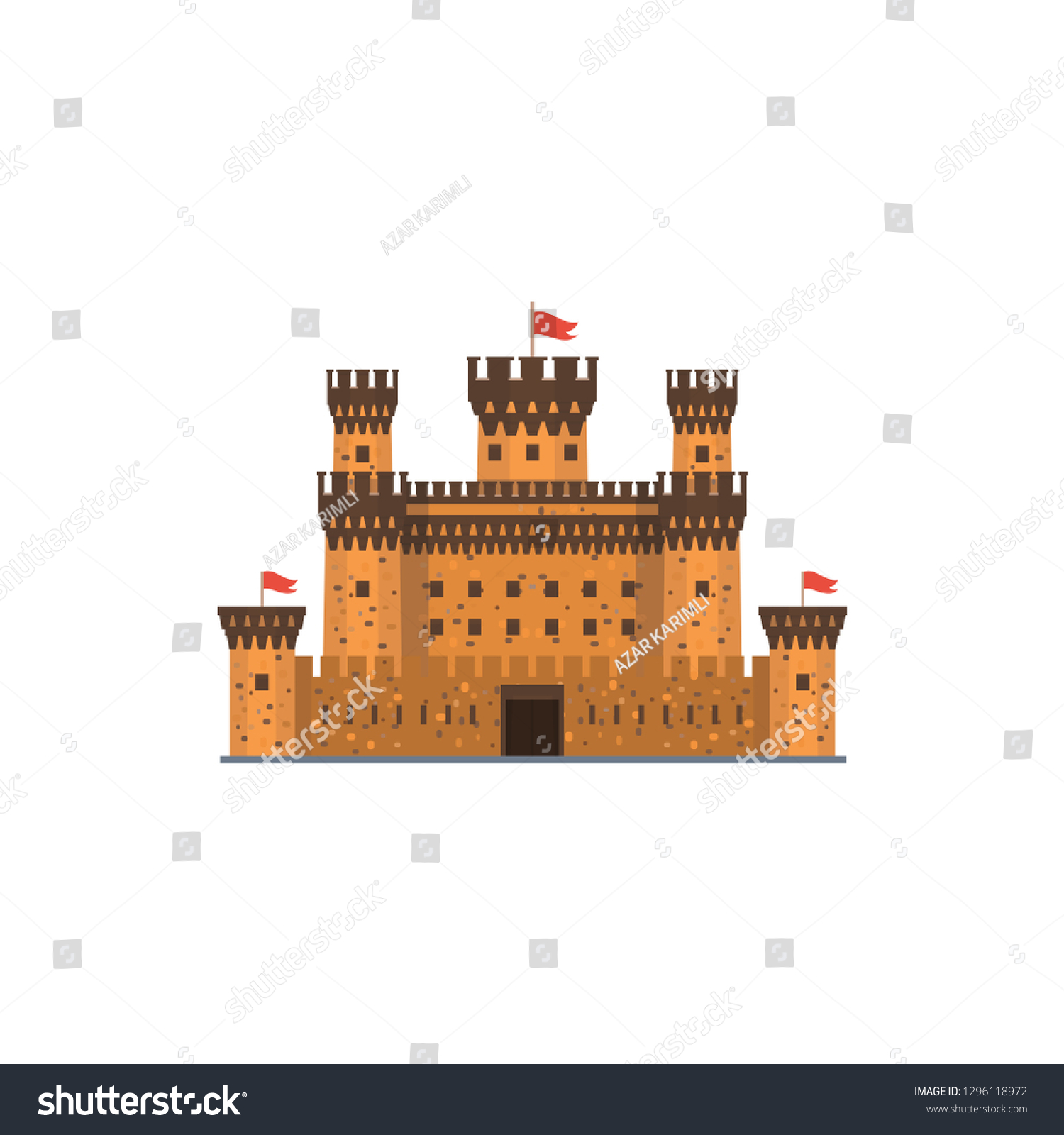 Castle Cartoon Vector Illustration: vector de stock (libre de regalías ...