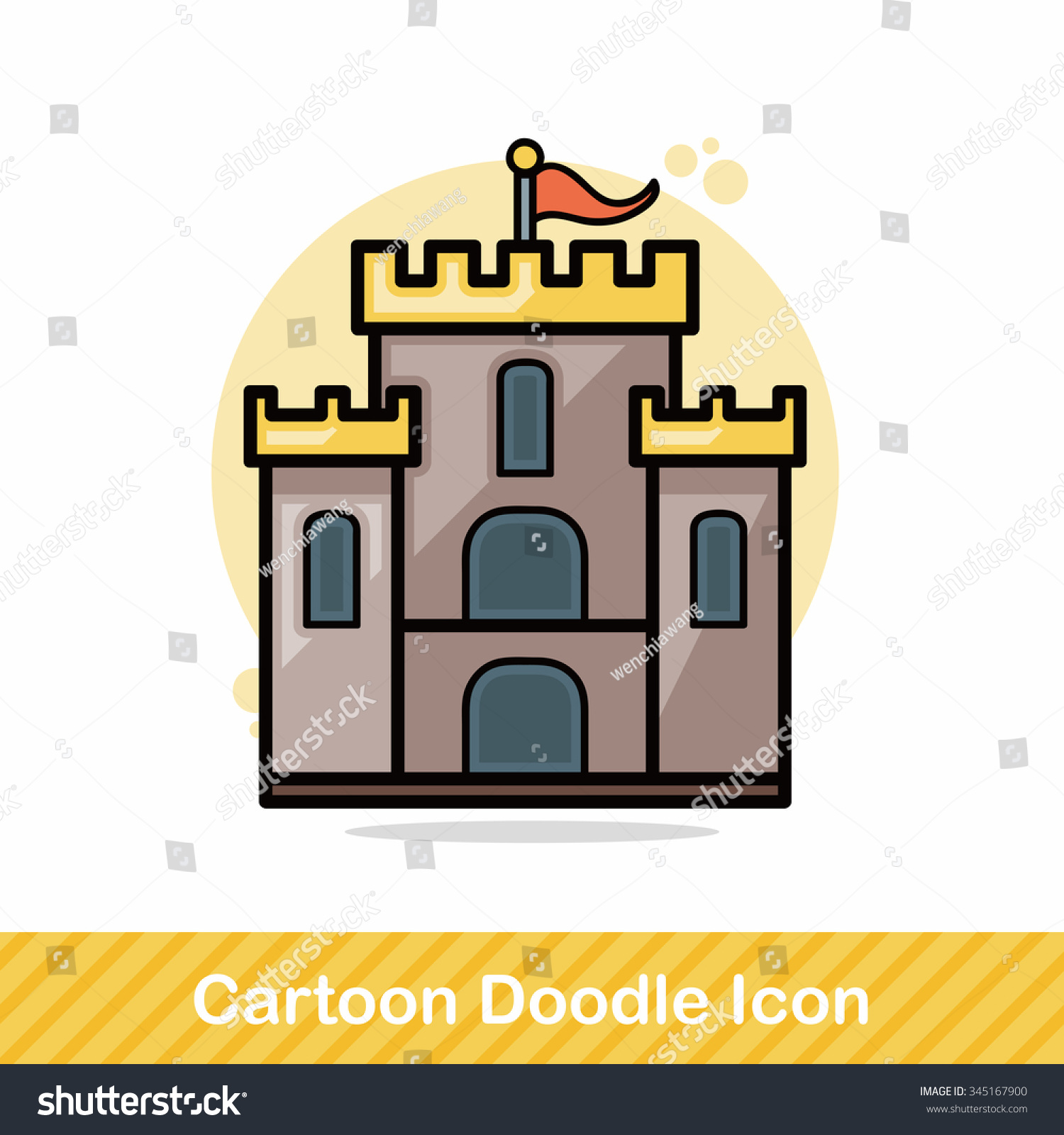 Castle Doodle Stock Vector (Royalty Free) 345167900 | Shutterstock