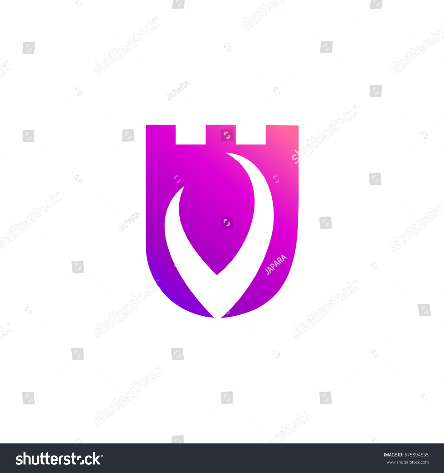 Castle Letter V Logo Template Stock Vector (Royalty Free) 675894835 ...