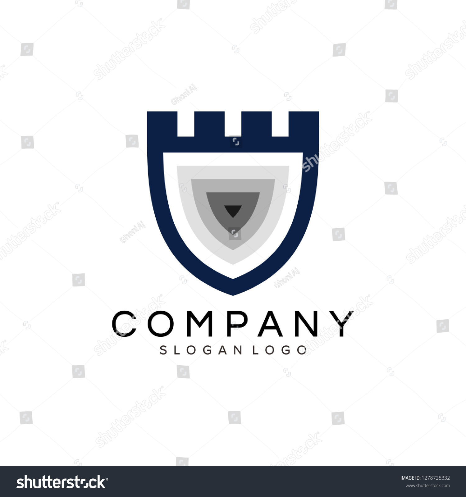 Castle Logo Design Template Creative Sign Stock Vector (Royalty Free ...