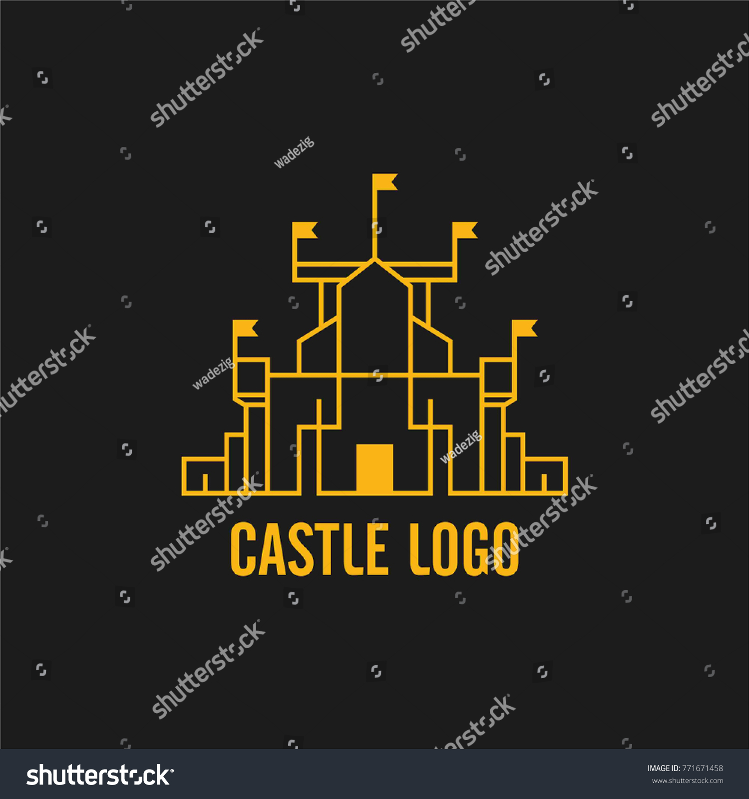 Castle Logo Icon Illustration Full Vector Stock Vector (Royalty Free ...