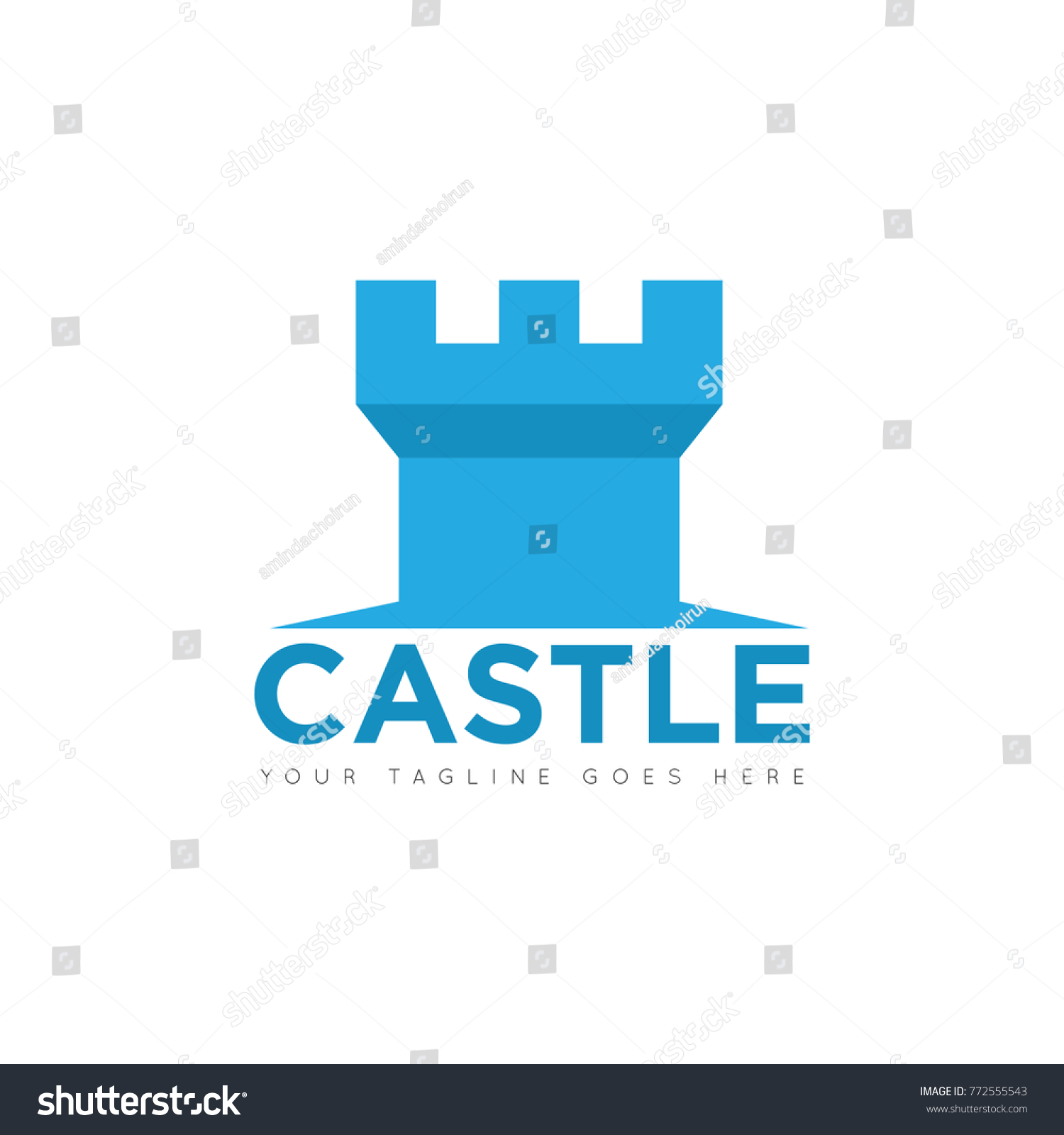 Castle Logo Icon Design Template Stock Vector (Royalty Free) 772555543 ...