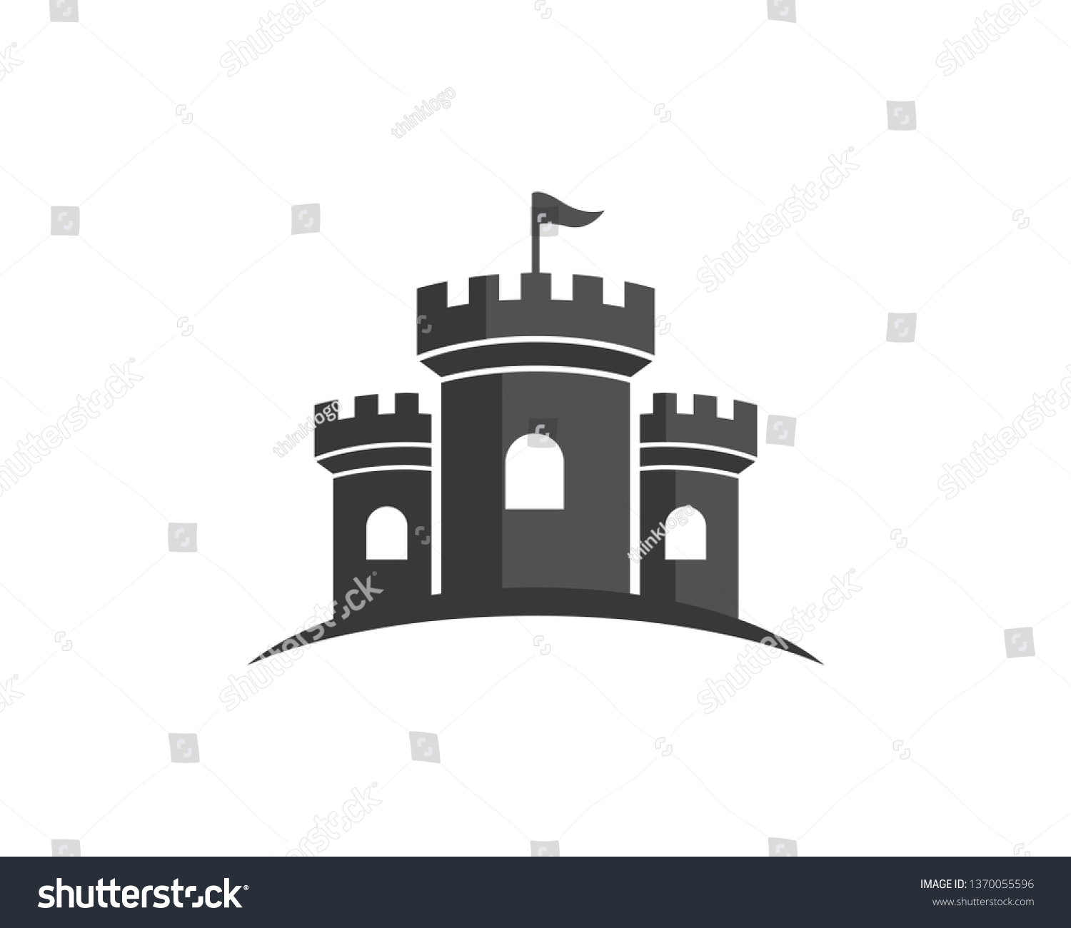 Castle Logo Template Icon Symbol Vector Stock Vector (Royalty Free ...