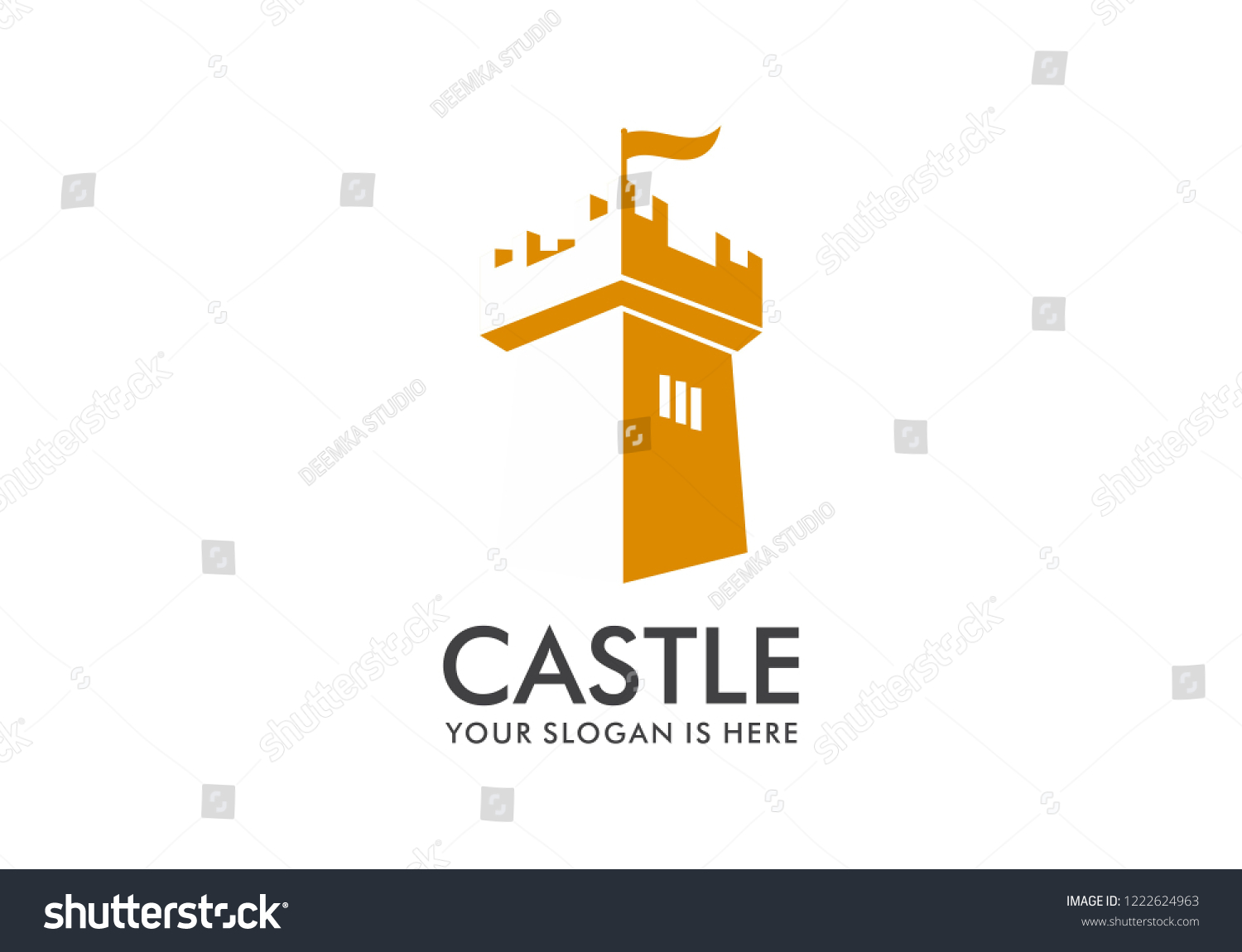 Castle Logo Vector: vector de stock (libre de regalías) 1222624963 ...