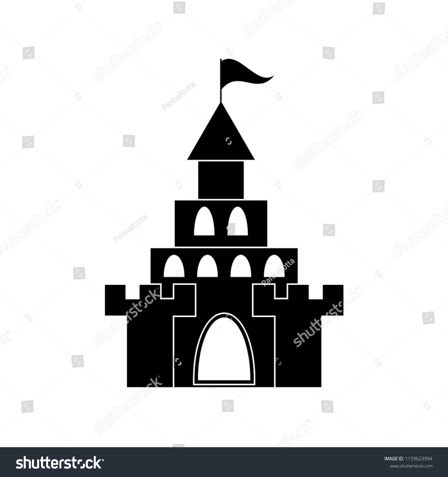 Castle Tower Icon Stock Vector (Royalty Free) 1159623994 | Shutterstock
