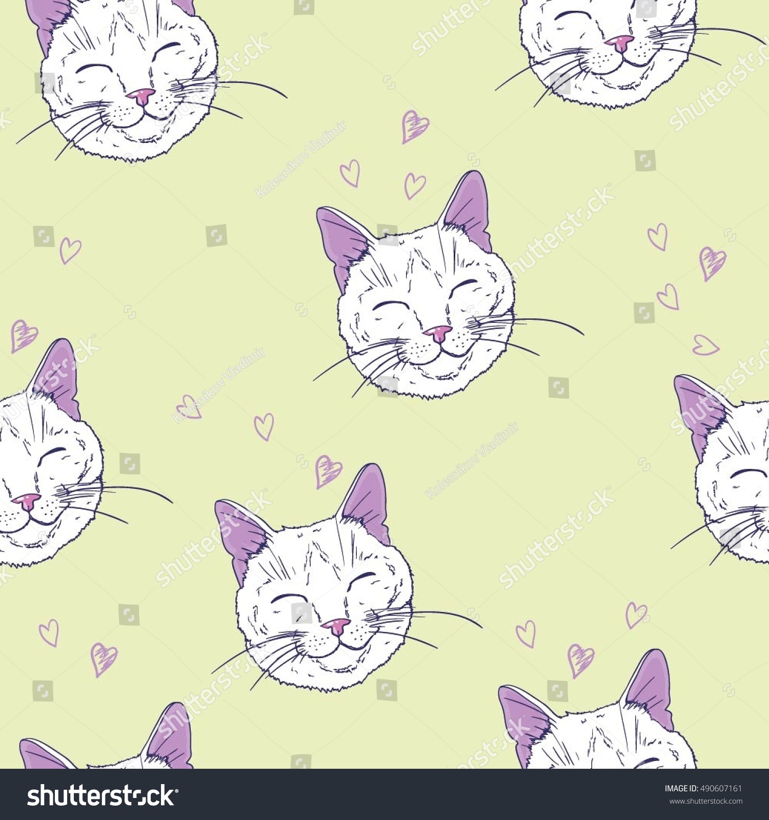 Cat Animal Vector Illustration Stock Vector (Royalty Free) 490607161