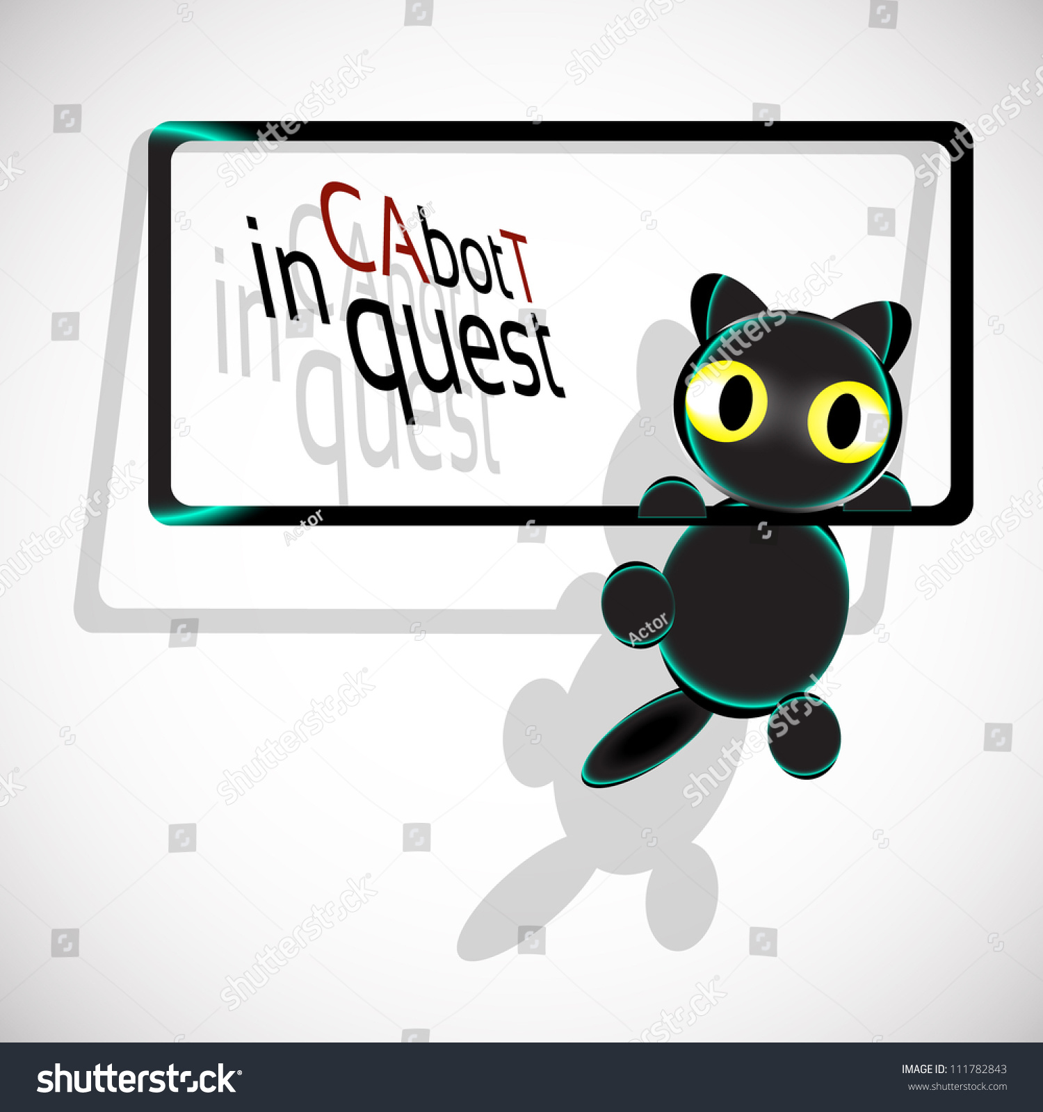 Cat Bot Quest Climbs Stock Vector (Royalty Free) 111782843 | Shutterstock