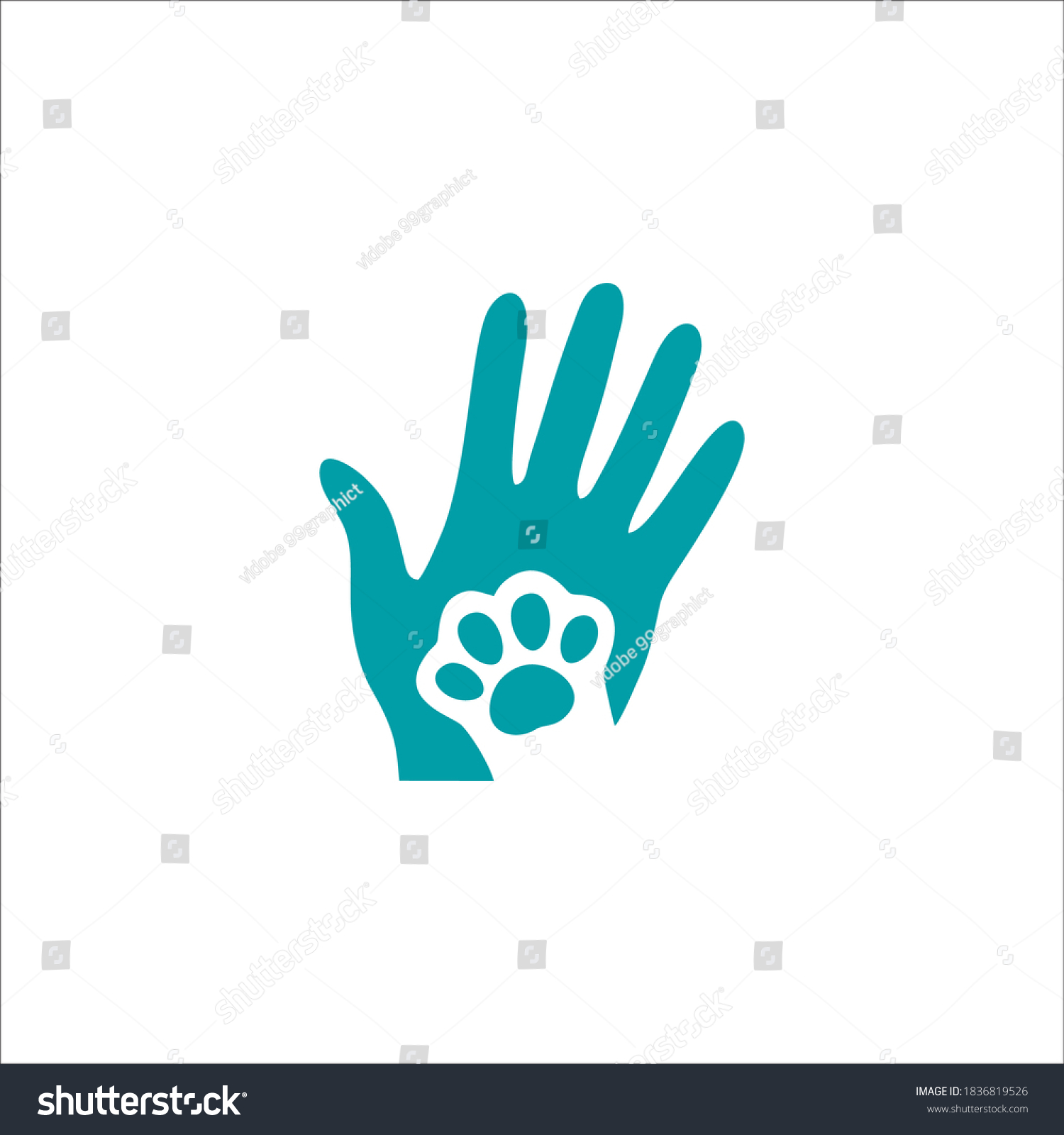 Cat Care Vector Logo Template Stock Vector (Royalty Free) 1836819526 ...