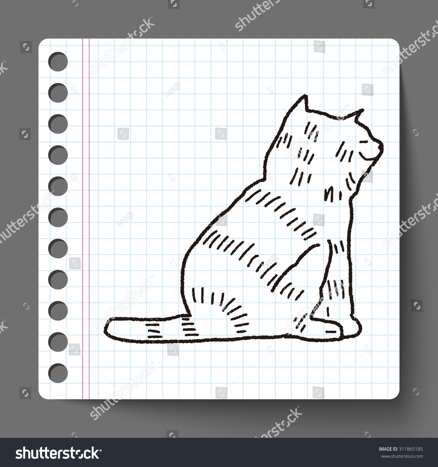 Cat Doodle Drawing Stock Vector (Royalty Free) 311865185 | Shutterstock
