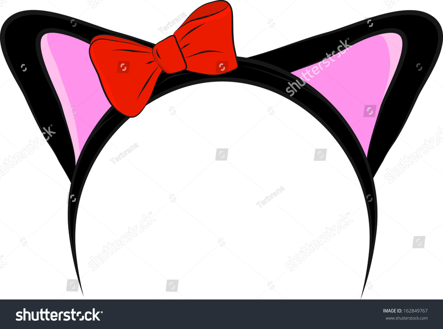 Cat Ears Headband Stock Vector Illustration 162849767 : Shutterstock