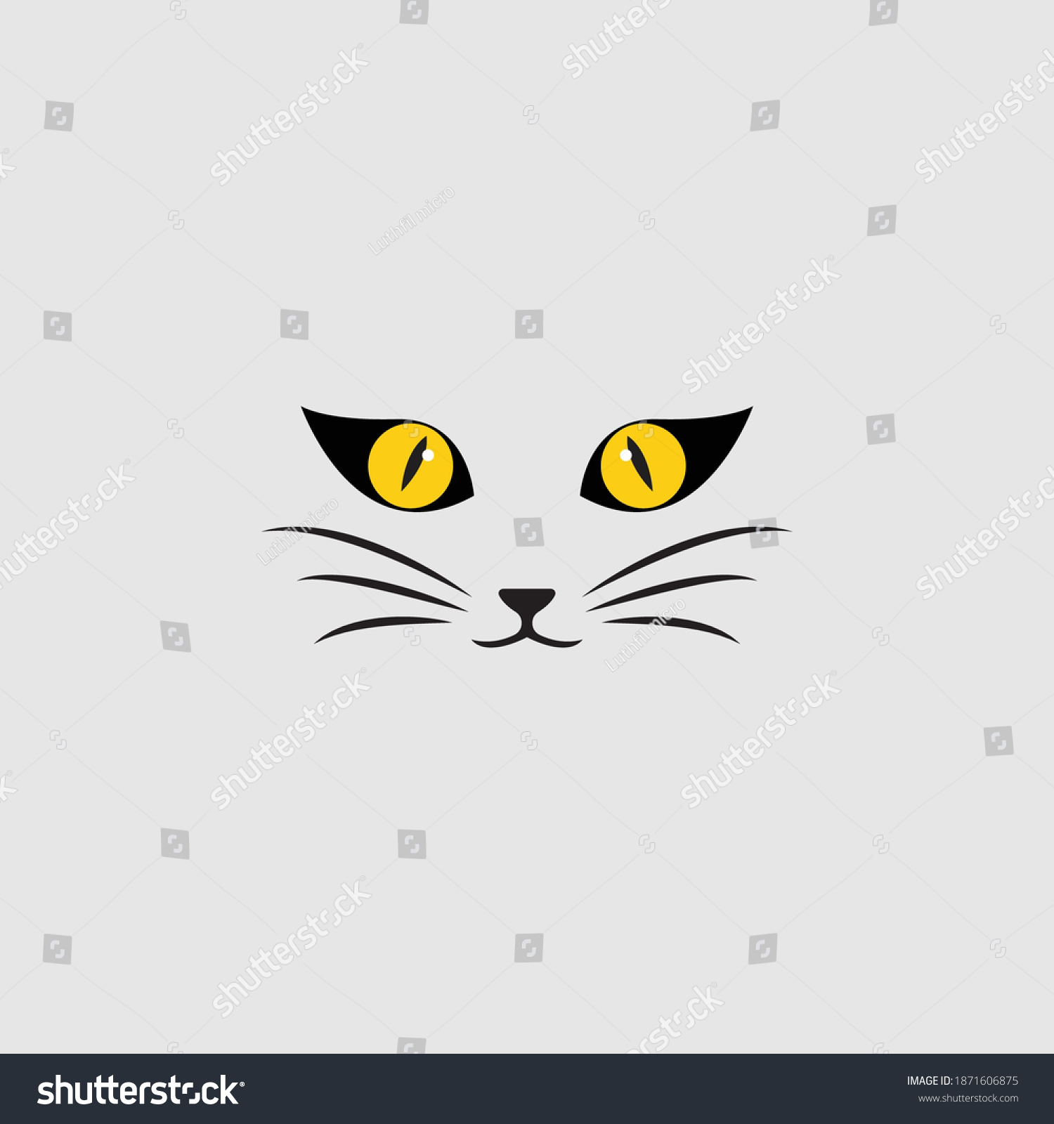 Cat Eye Logo Design Icon Stock Vector (Royalty Free) 1871606875 ...