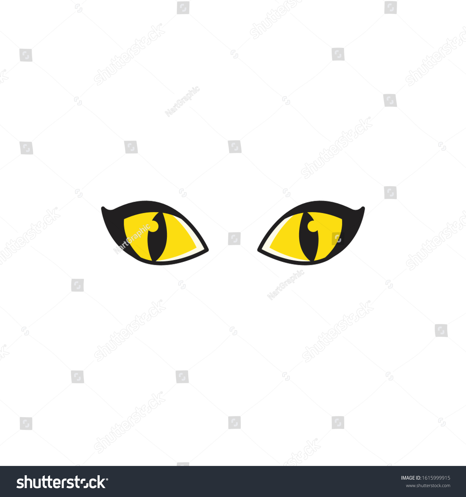 Cat Eye Vector Icon Illustration Stock Vector (Royalty Free) 1615999915