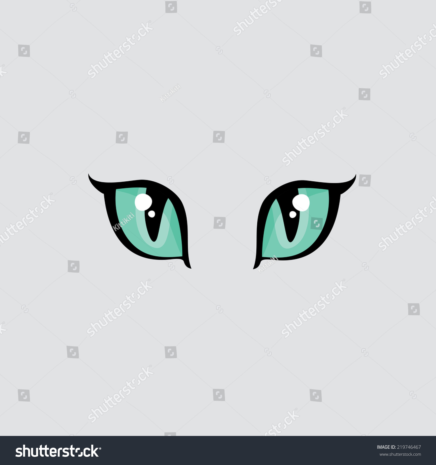 Cat Eyes Vector Illustration Stock Vector 219746467 - Shutterstock
