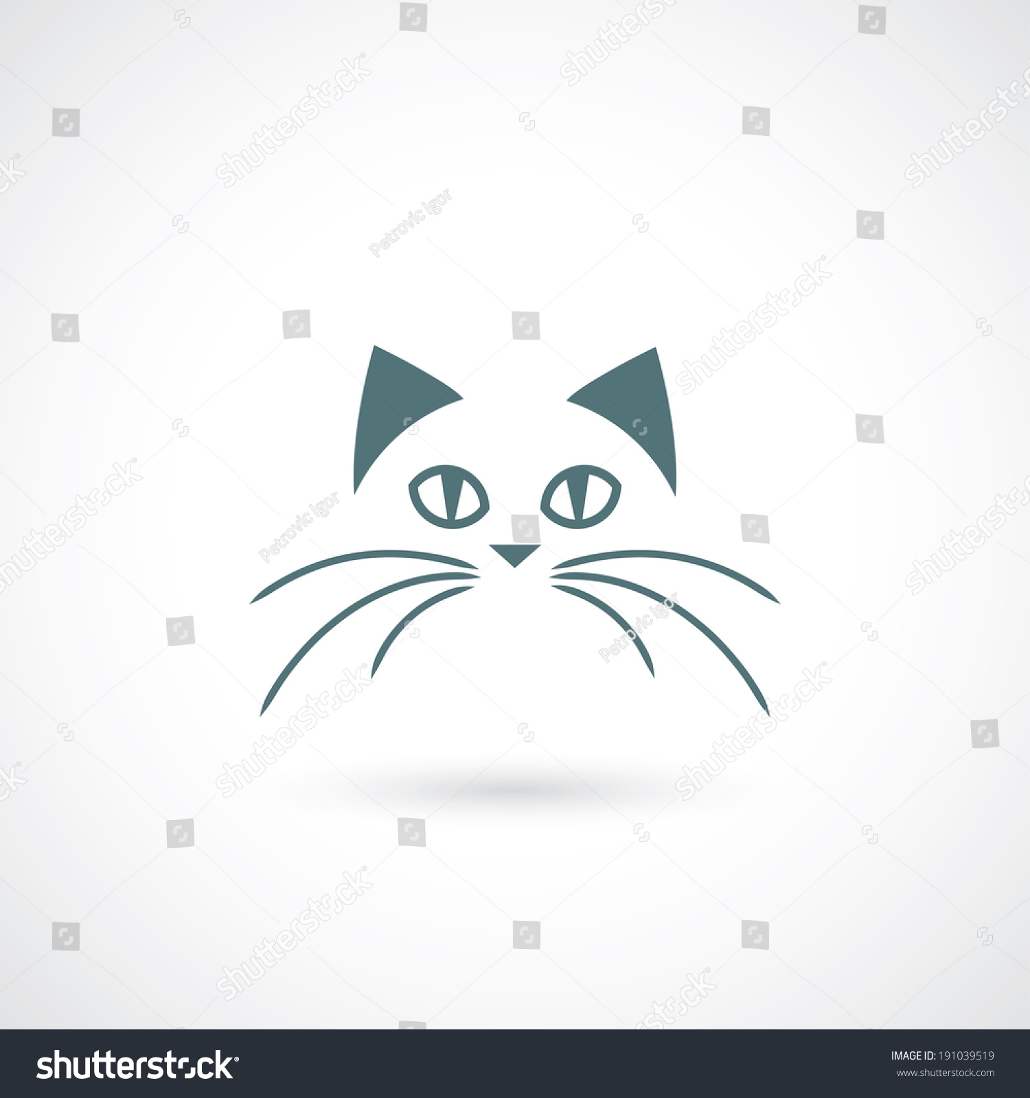 Cat Face Vector Illustration Stock Vector (Royalty Free) 191039519